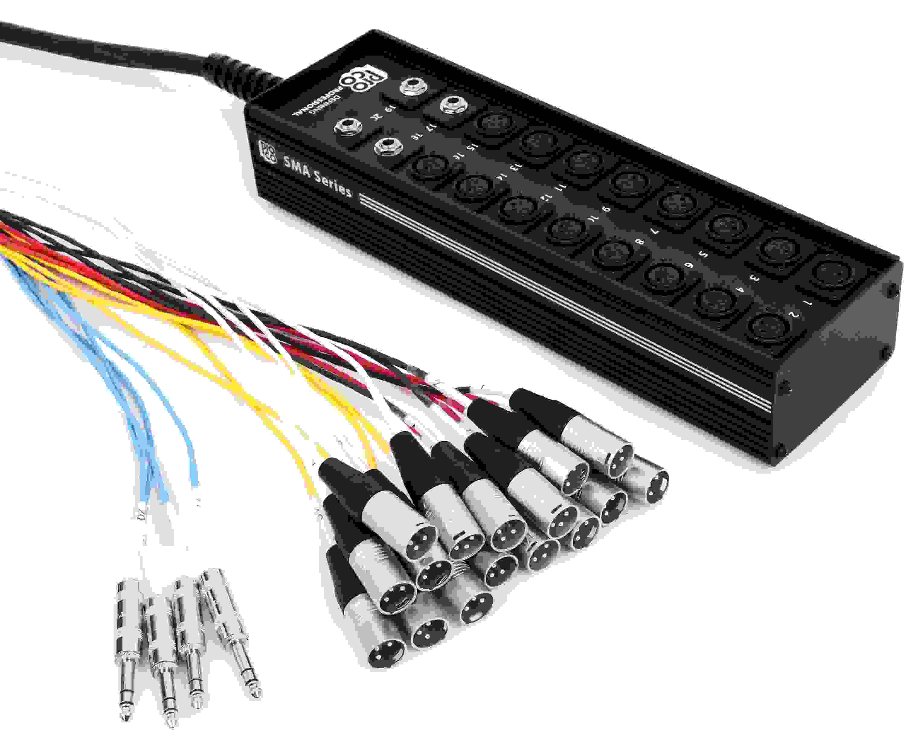 Pro Co SMA1604FBQ-150 SMA Series 16x4 Stage Snake with 1/4 inch Returns ...