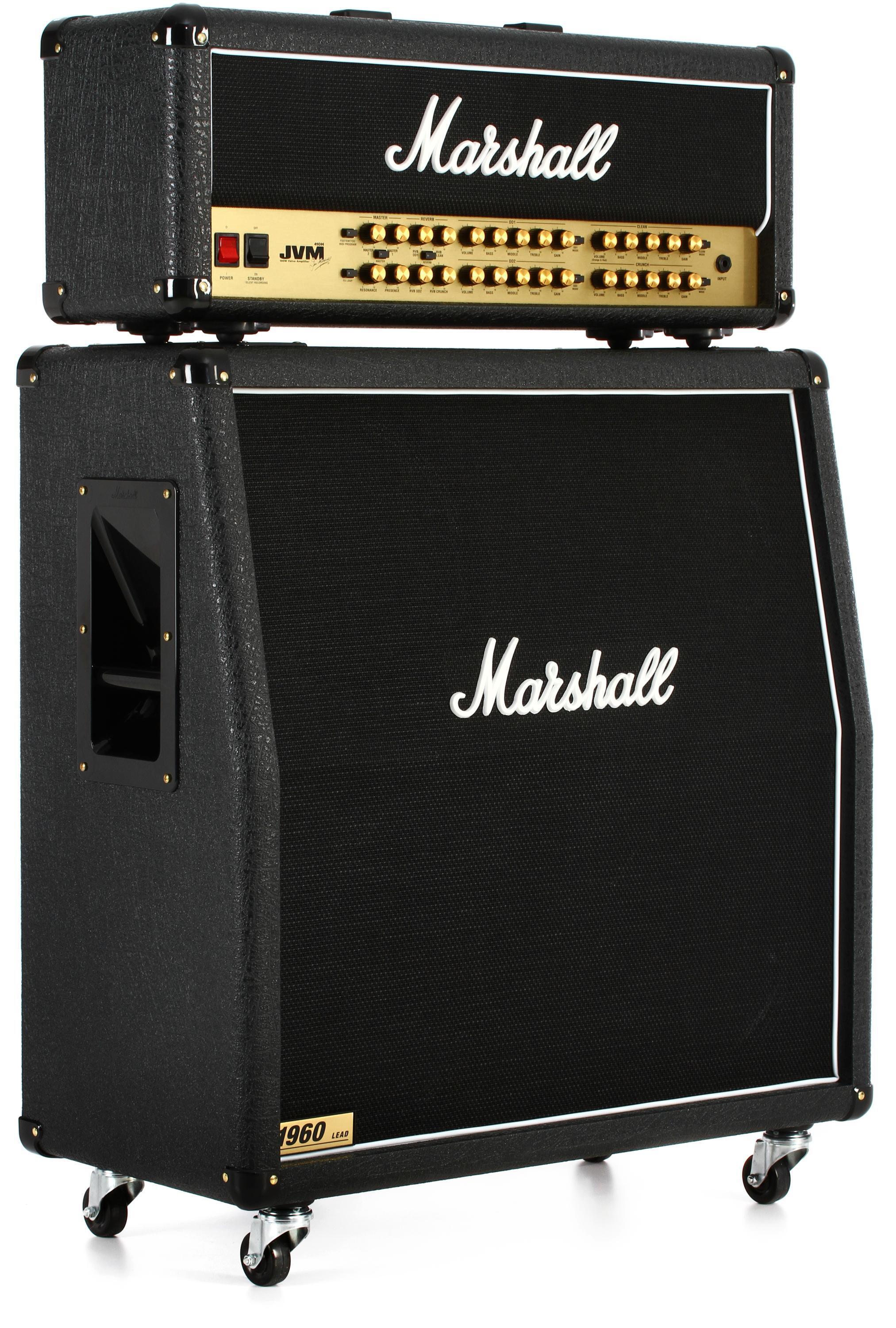 Marshall JVM410H 100-watt 4-channel Tube Head and 1960A 300-watt 4x12 ...
