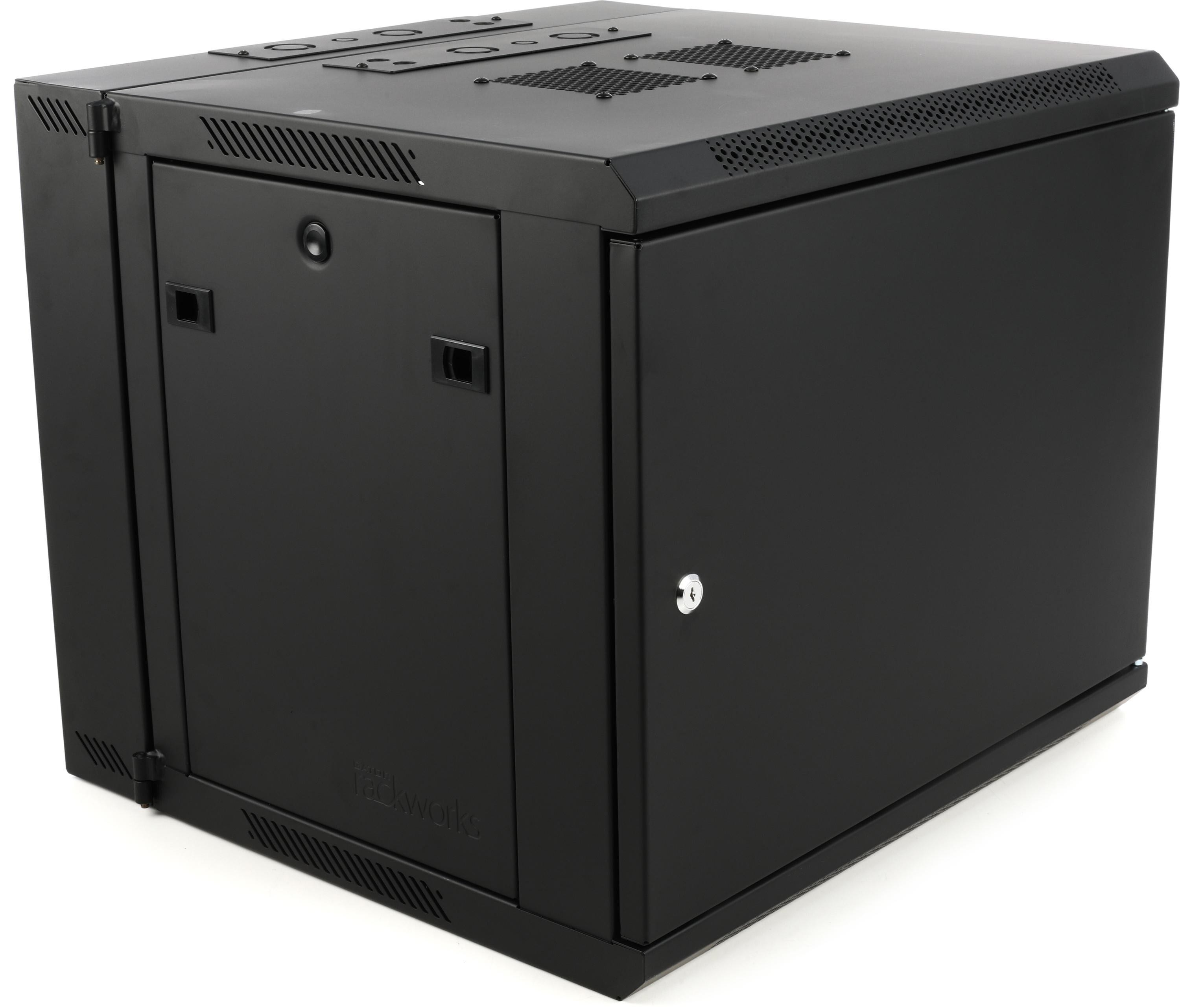 Gator GRW2009508 - 9U Hinged Wall Rack with Steel Door | Sweetwater