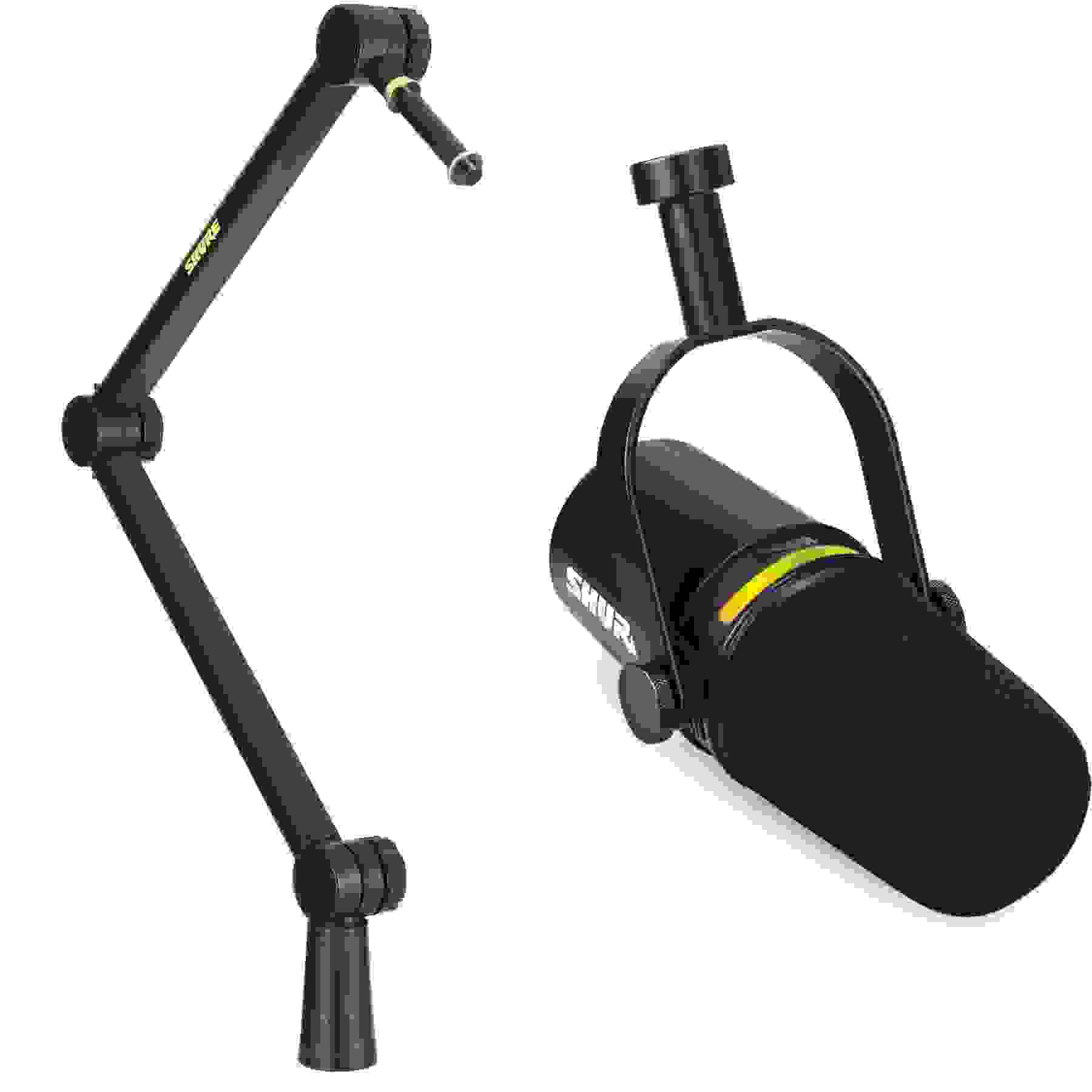 Shure MV7+ Hybrid Podcast Microphone with Broadcast Arm - Black ...