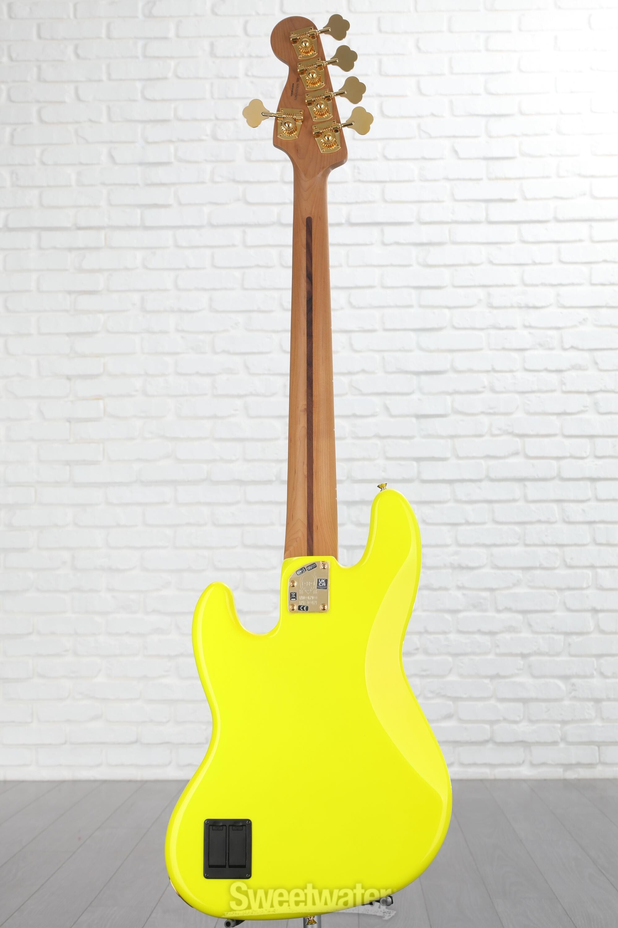 Fender MonoNeon Jazz Bass V - Fluorescent Yellow | Sweetwater