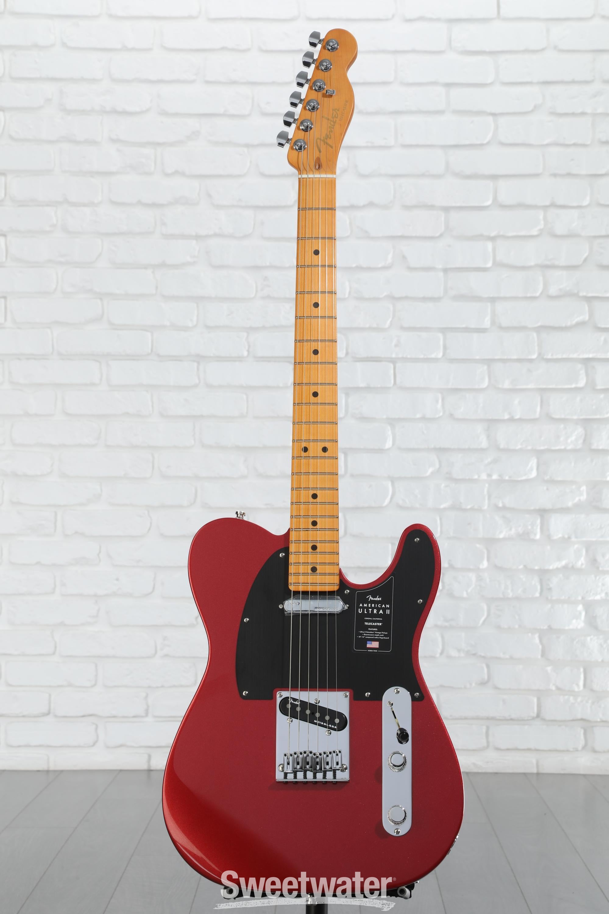 Fender American Ultra II Telecaster Electric Guitar - Sinister Red ...