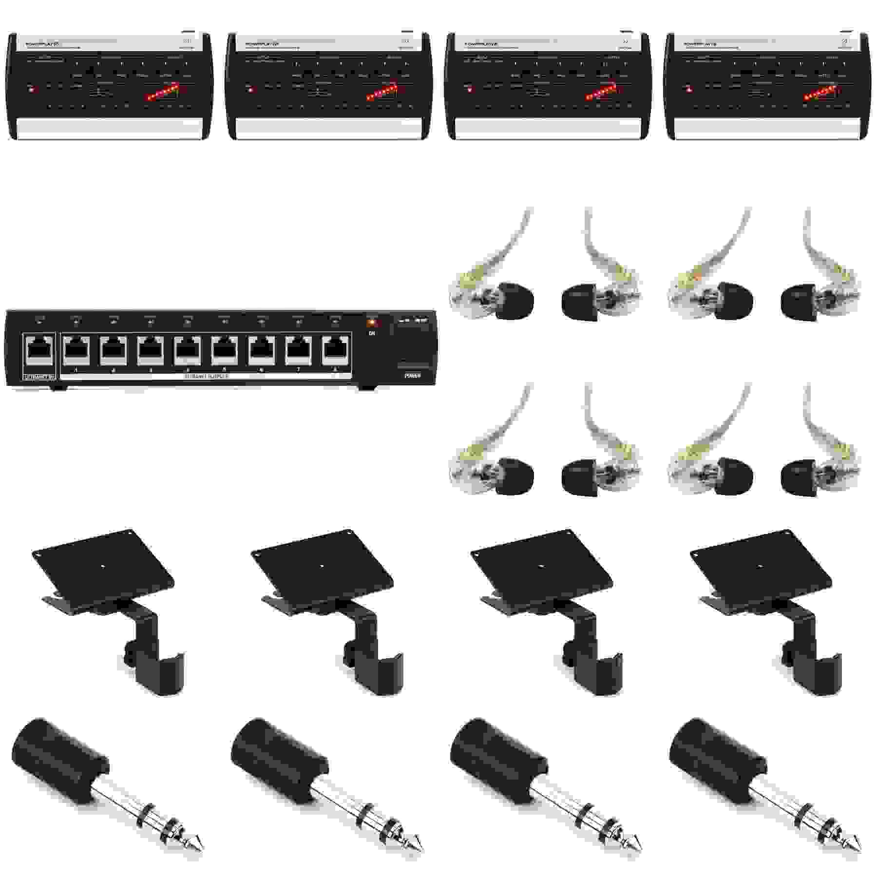 Behringer P16M Personal Monitoring System with Shure SE215 In-ear ...