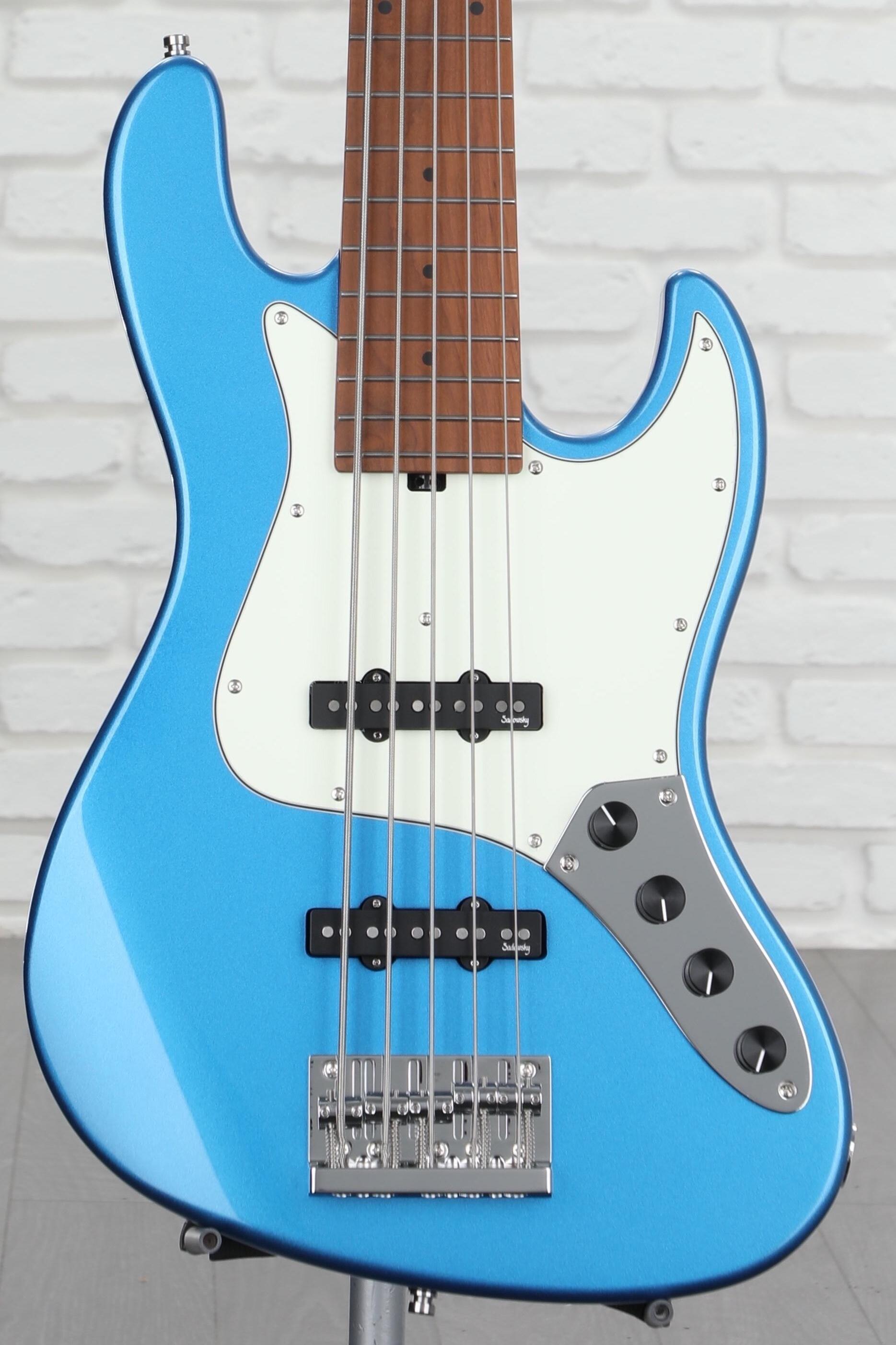 Sadowsky MetroExpress 21-fret Vintage JJ Bass, 5-string - Blue Metallic | Sweetwater