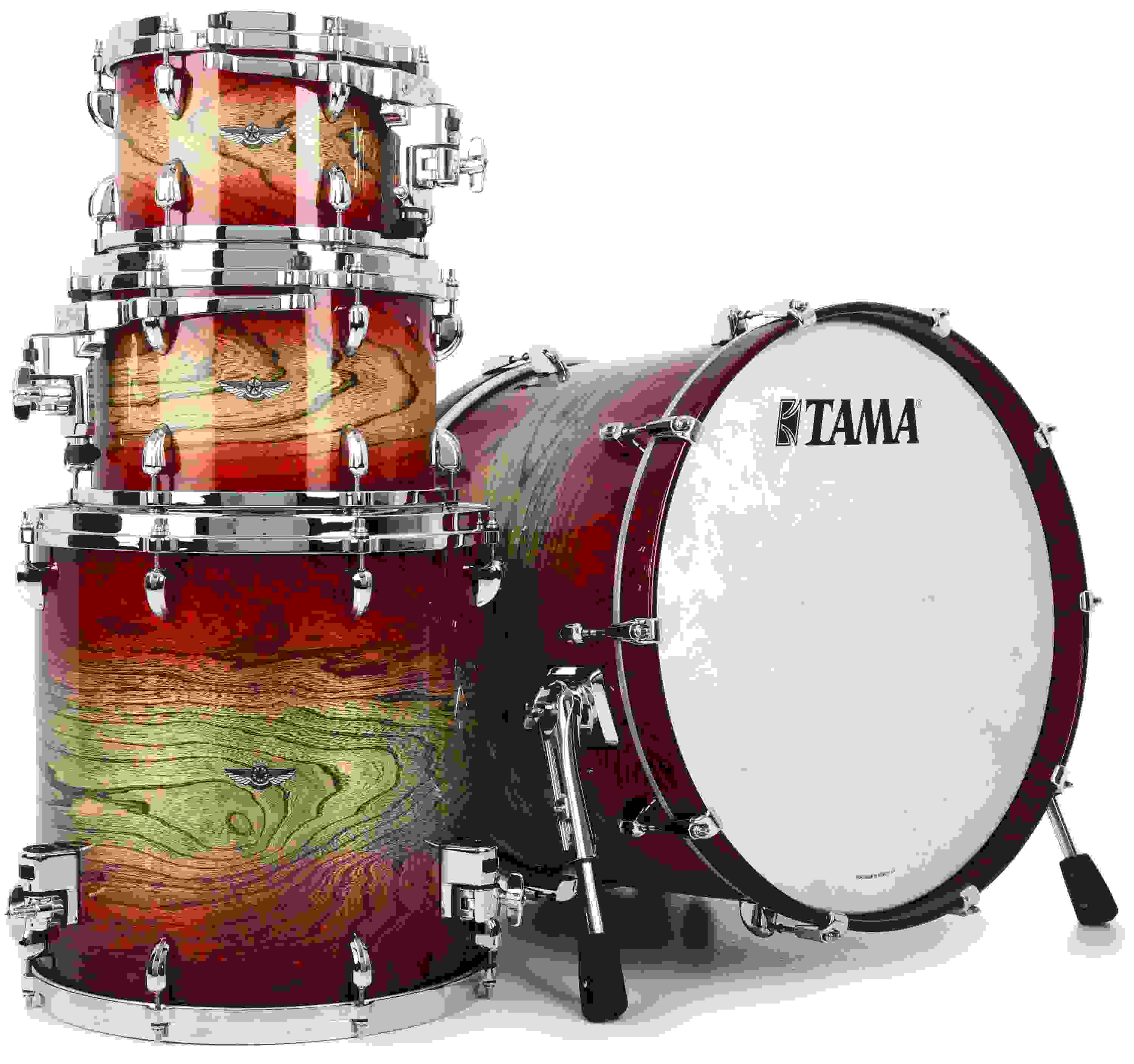 Tama STAR Walnut TW42RZS 4-piece Shell Pack - Garnet Japanese Sen Burst | Sweetwater