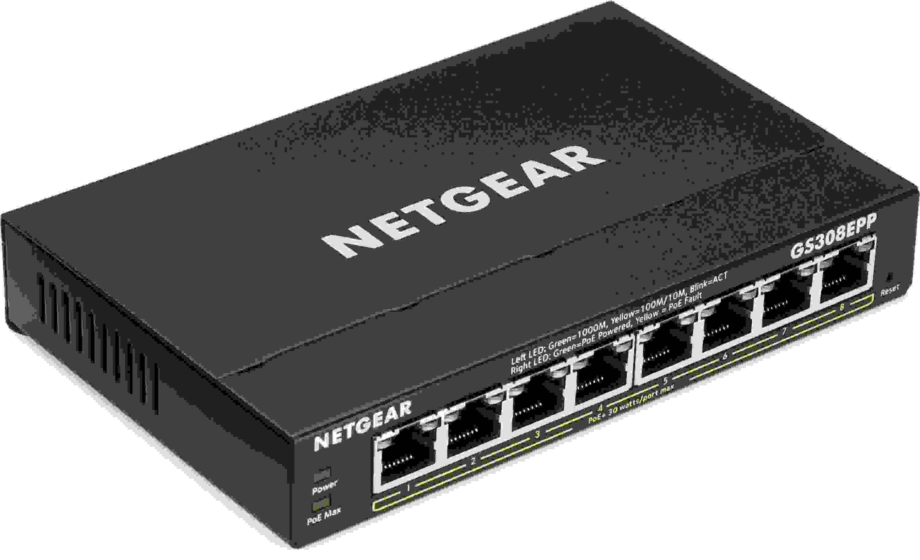 Netgear GS308EPP-100NAS 8-port PoE+ Switch | Sweetwater