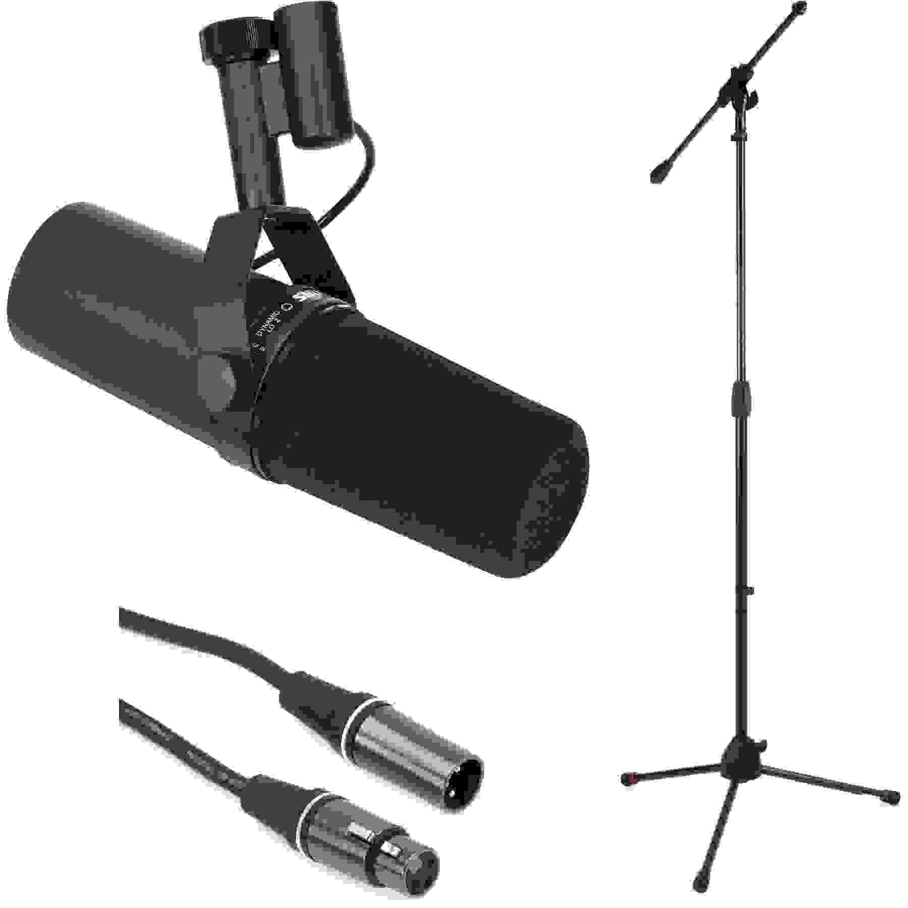 Shure SM7B Cardioid Dynamic Microphone with Stand Bundle | Sweetwater