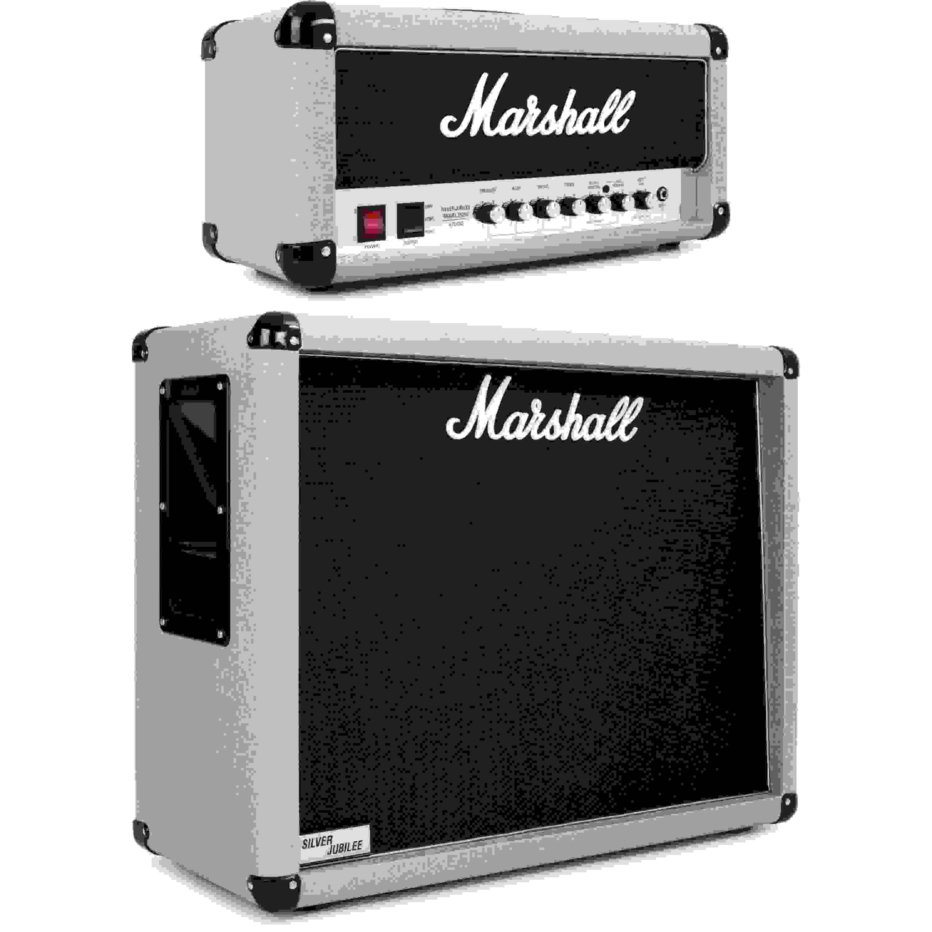 Marshall 2525H Mini Silver Jubilee and 2536 2x12 Stack - Silver ...