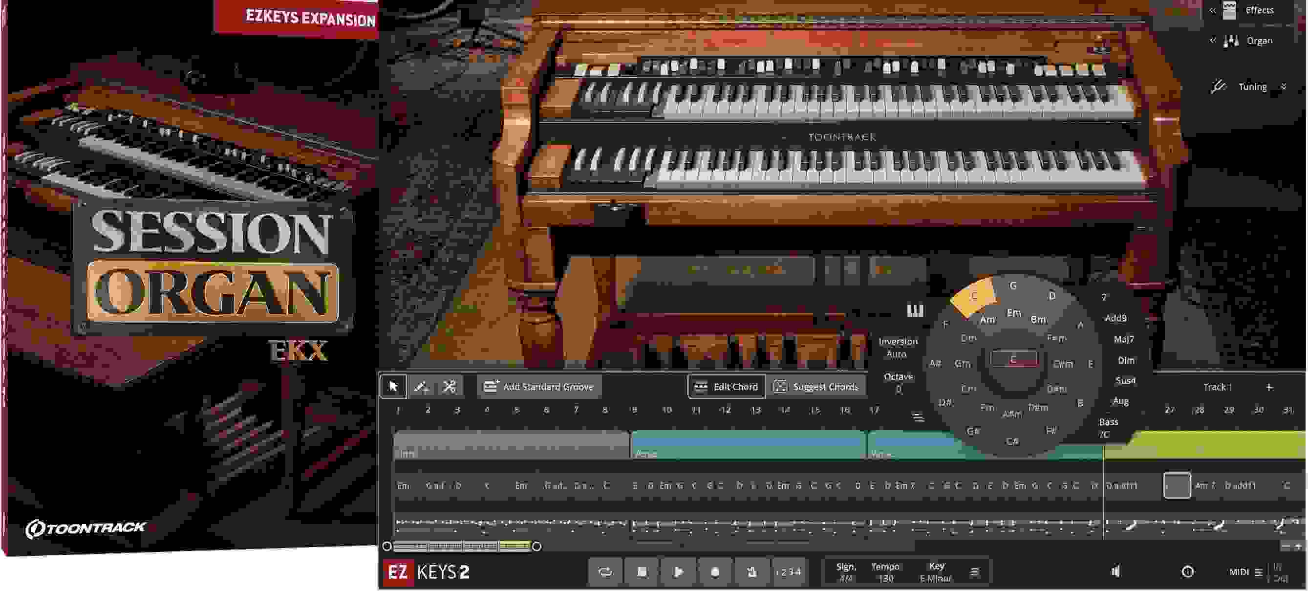 Toontrack Session Organ EKX Sound Expansion for EZkeys | Sweetwater