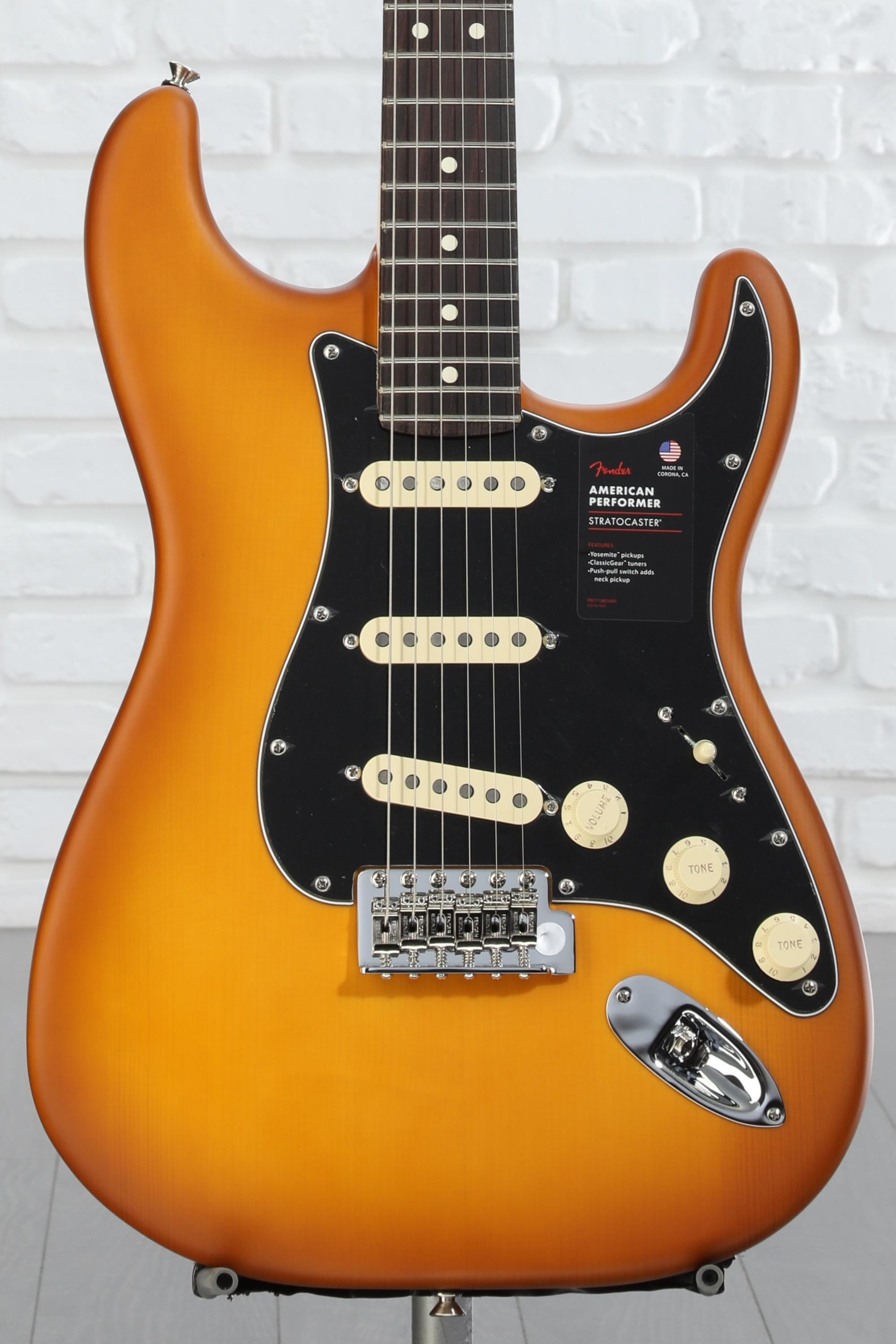 Fender Limited-edition American Performer Timber Stratocaster - Honey ...