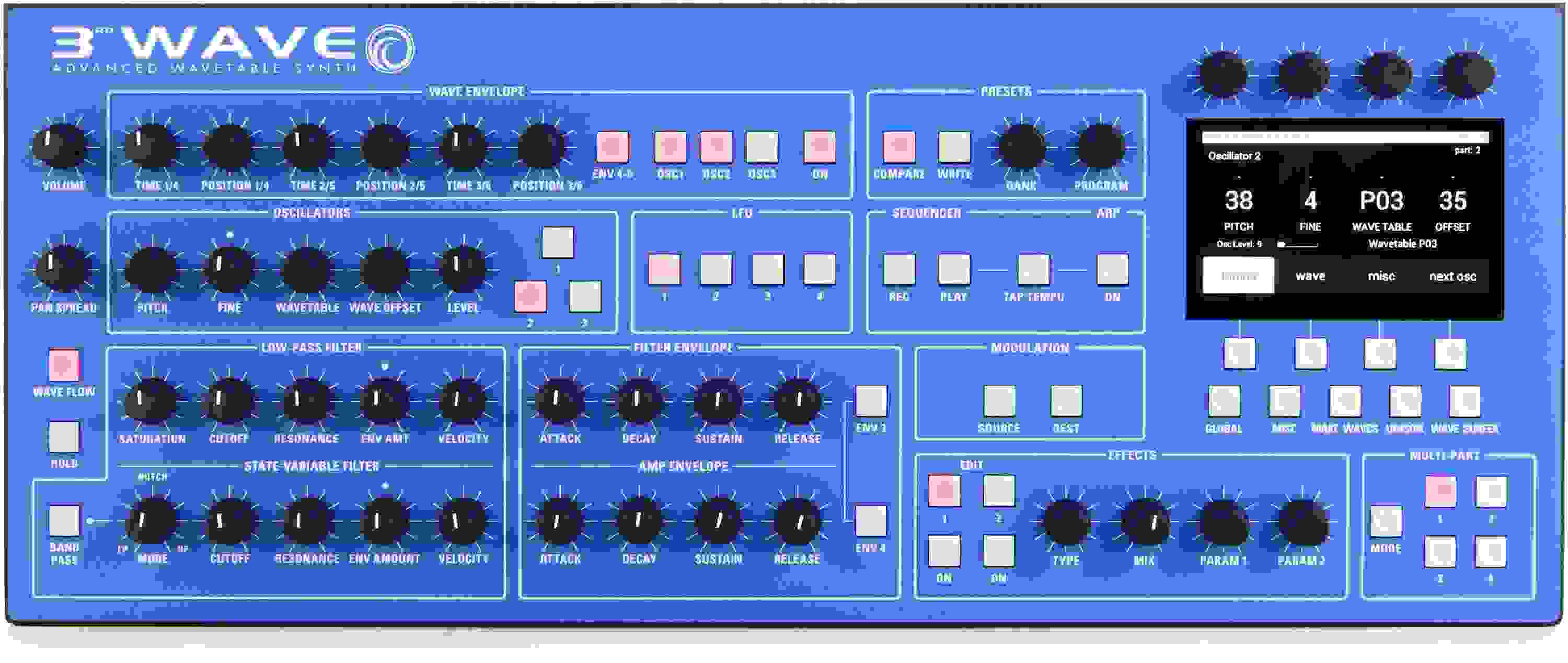 Groove Synthesis 3rd Wave Advanced Wavetable Synthesizer Desktop Module Sweetwater