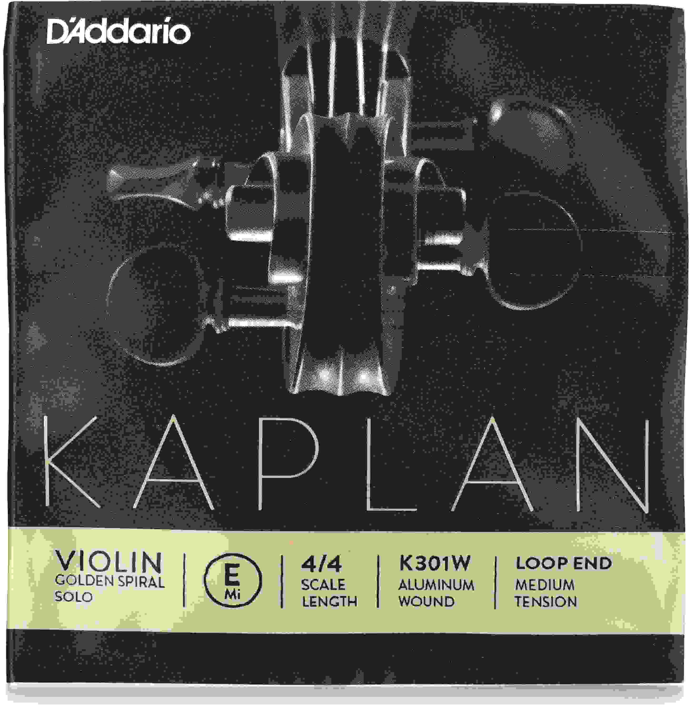 D'Addario K301W Kaplan Violin E String - 4/4 Scale Aluminum Wound with ...