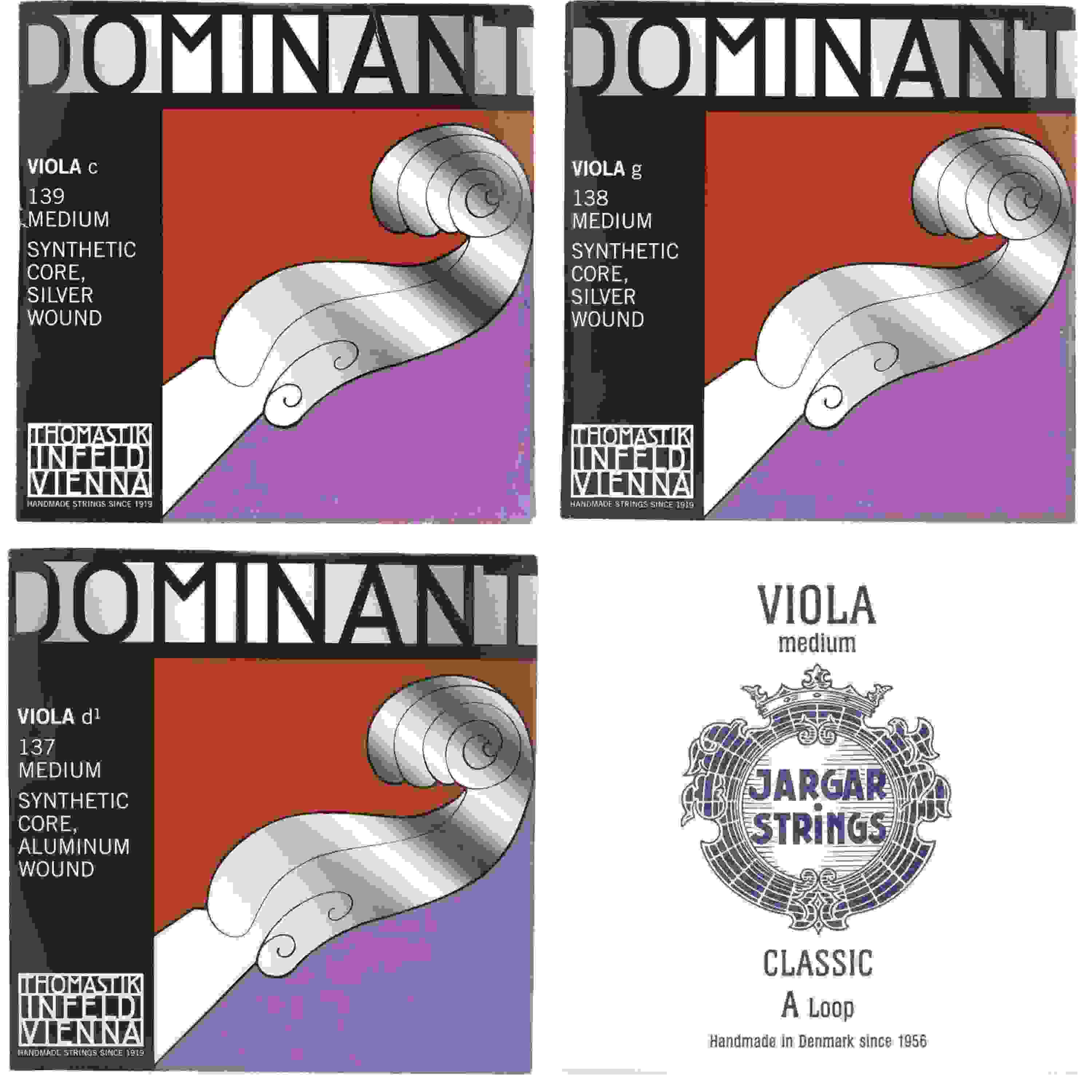 Thomastik-Infeld Dominant Viola Strings with Jargar A - Loop-end A ...