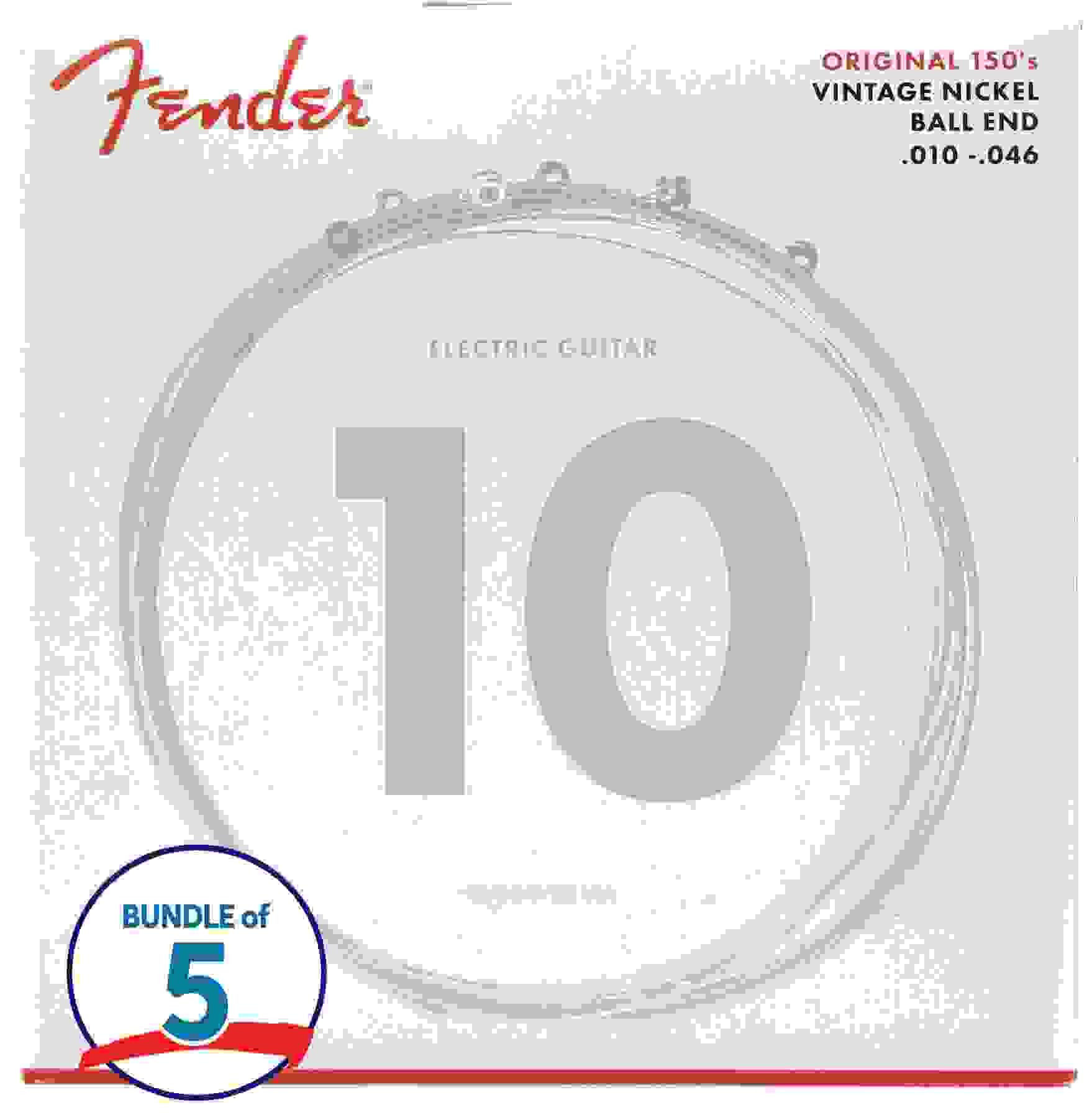 Fender 150R Original Pure Nickel Electric Strings - .010-.046 Regular ...