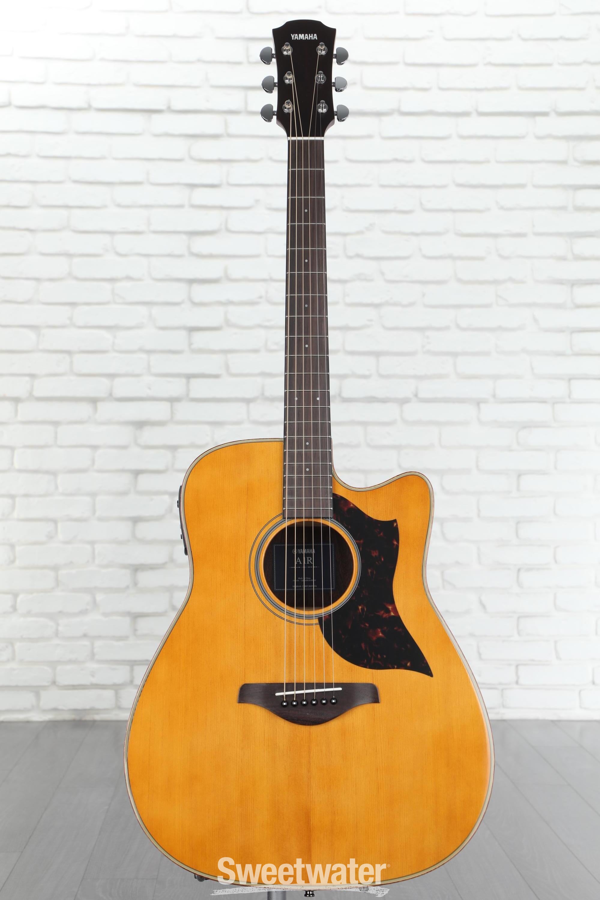Yamaha A1R Dreadnought Cutaway Acoustic-electric Guitar - Vintage Natural | Sweetwater
