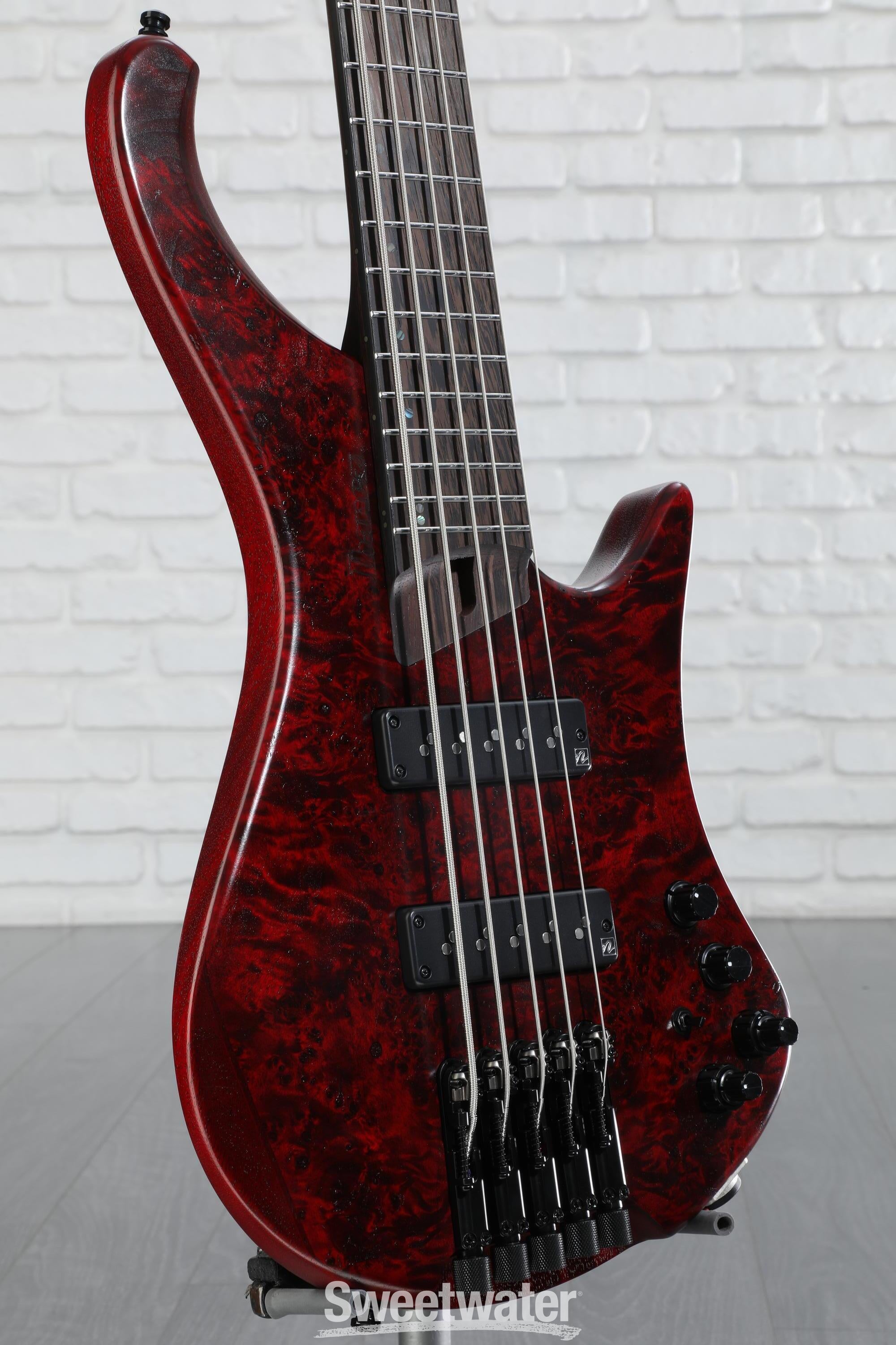 Ibanez EHB Ergonomic Headless 5-string Bass Guitar - Stained Wine Red ...