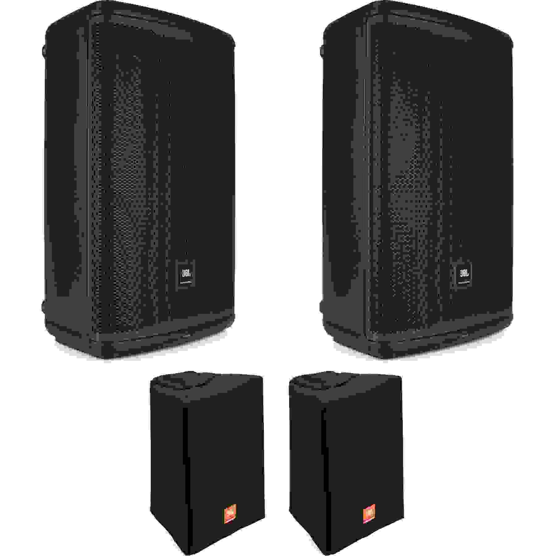 JBL EON715 1,300-watt 15-inch Powered Speaker Pair with Covers | Sweetwater