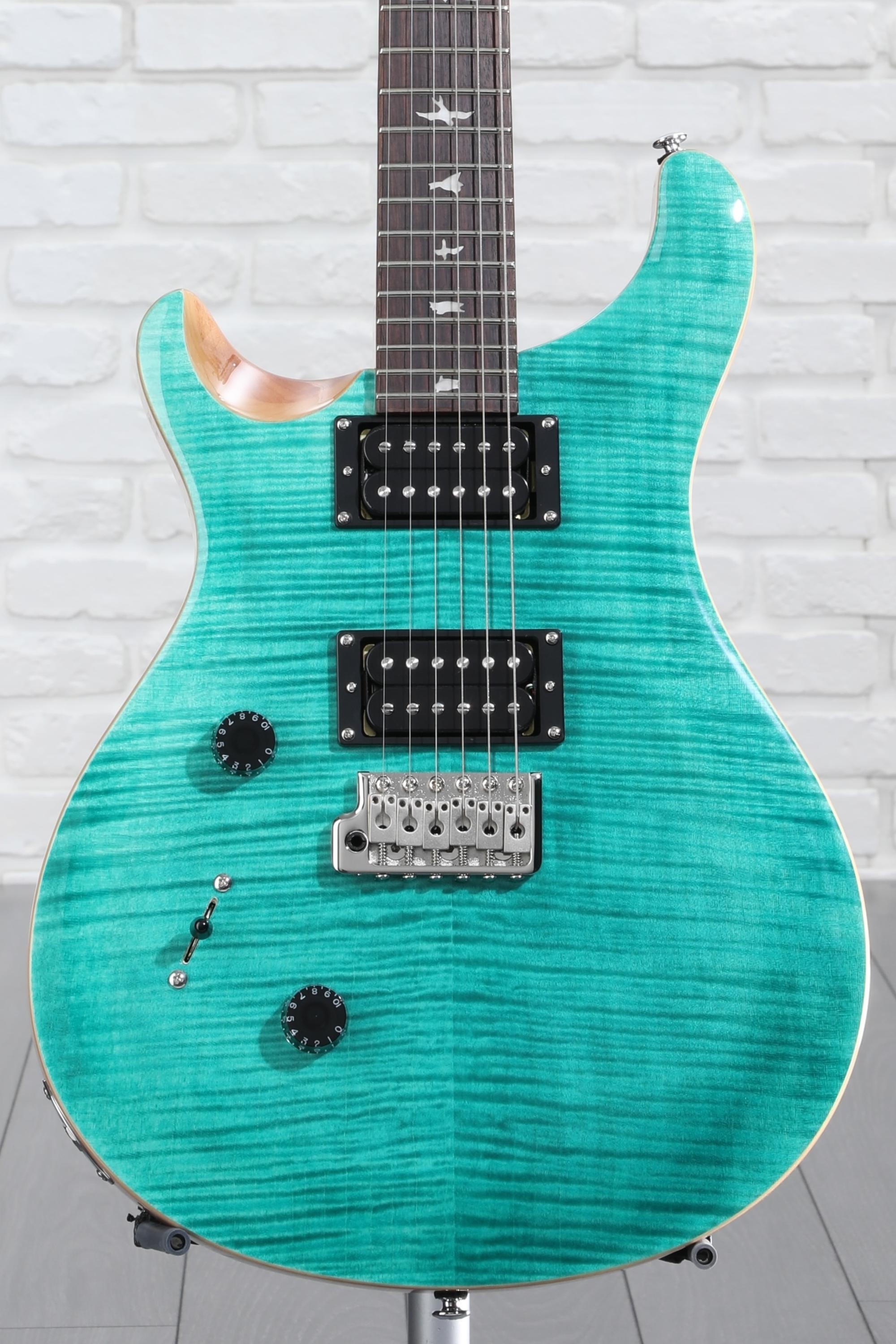 PRS SE Custom 24 Left-handed Electric Guitar - Turquoise | Sweetwater