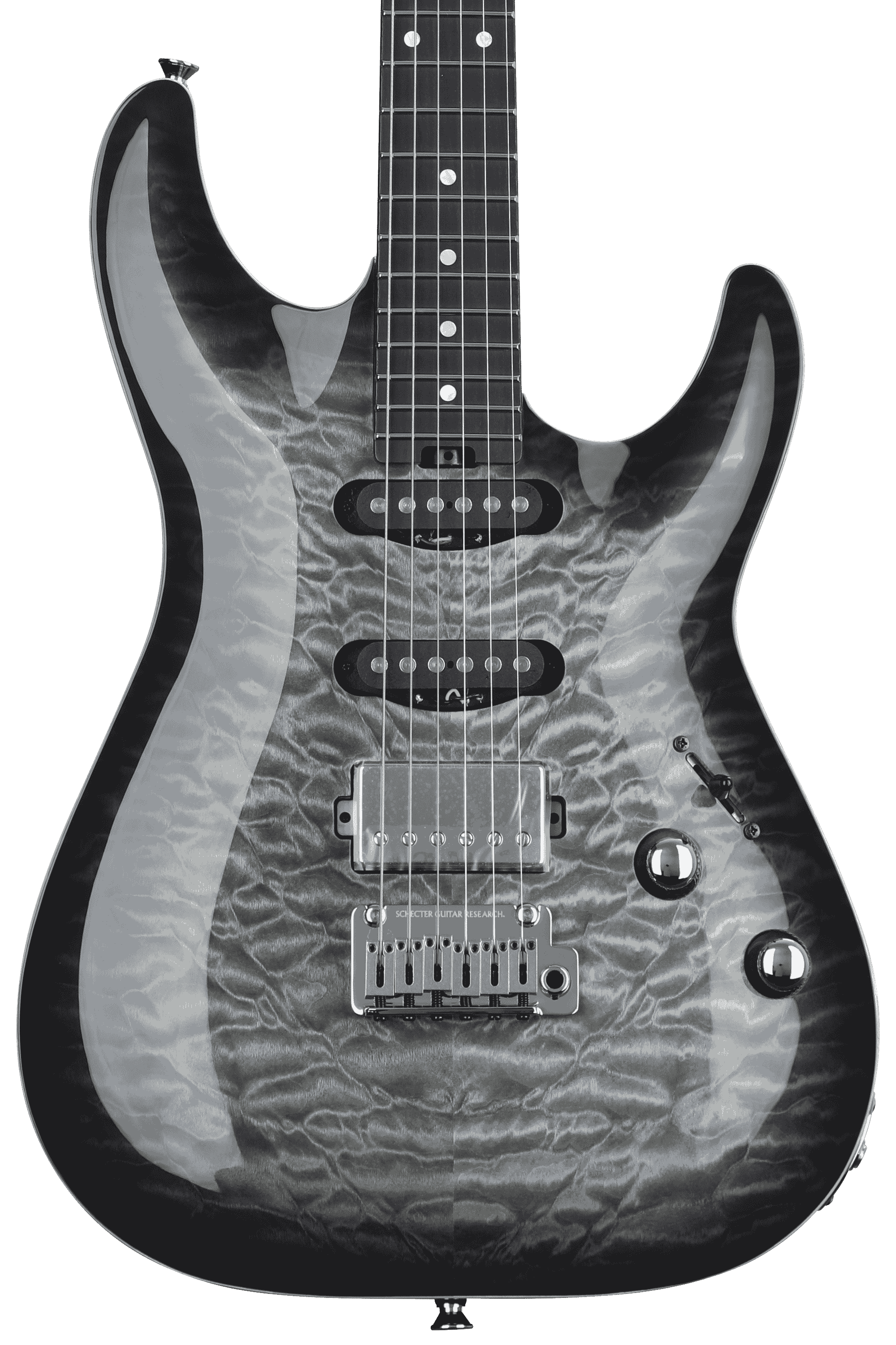 Schecter California Classic Solidbody Electric Guitar - Charcoal Burst ...