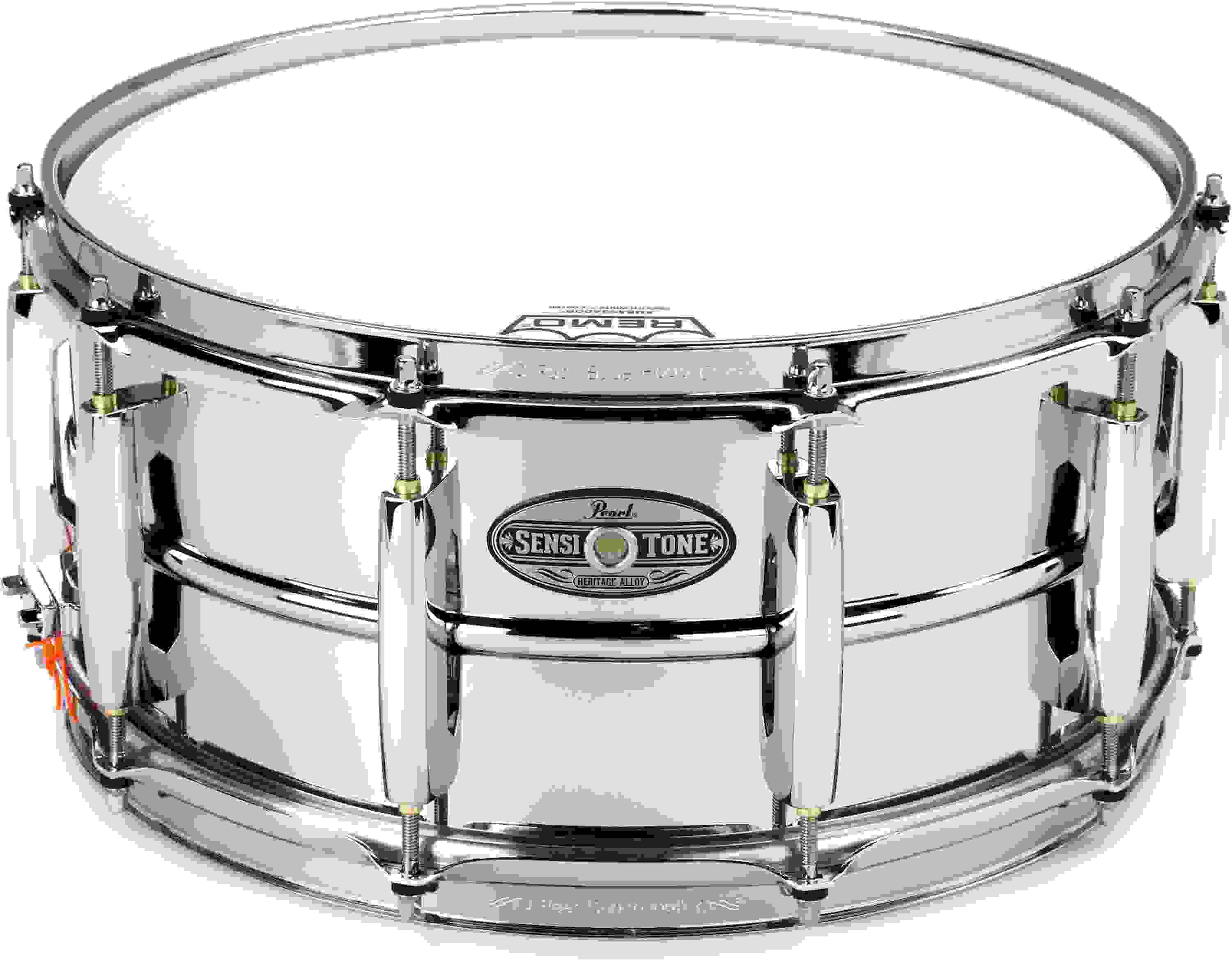 Pearl Sensitone Heritage Steel Alloy Snare Drum - 6.5 inches x 14 ...
