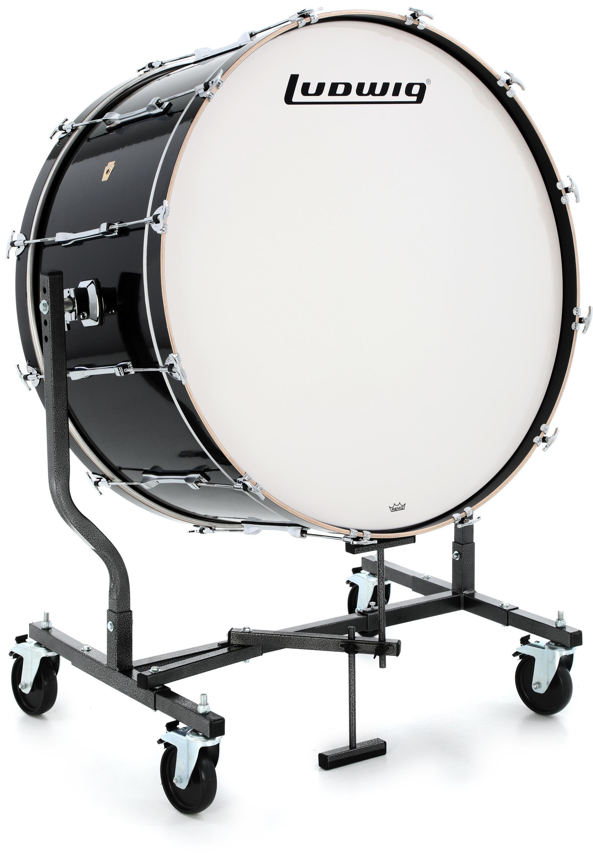 Ludwig LECB86X7G Concert Bass Drum with Stand, 18 inch x 36 inch ...