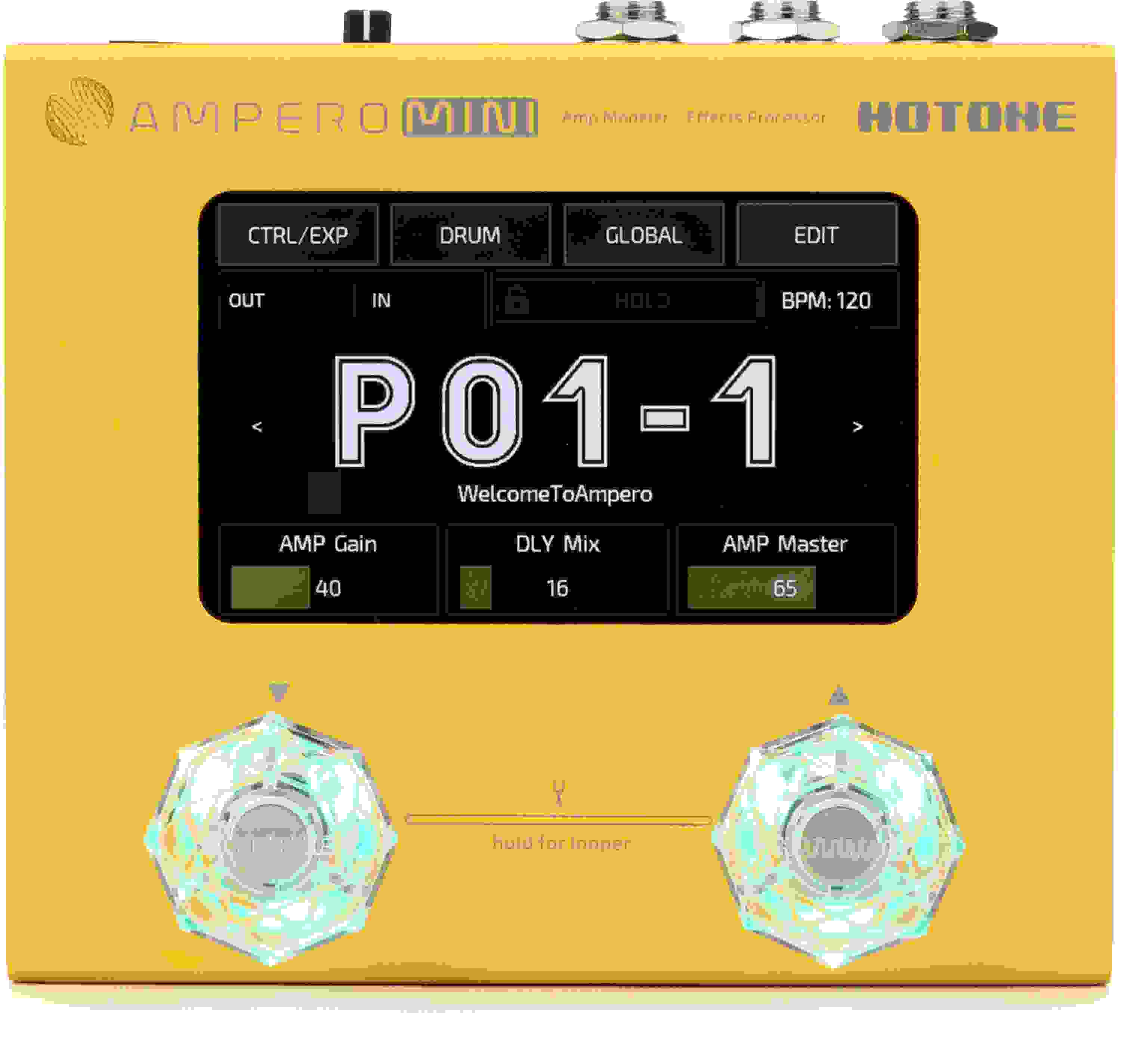 Hotone Ampero Mini Amp Modeler and Effects Processor - Marigold | Sweetwater