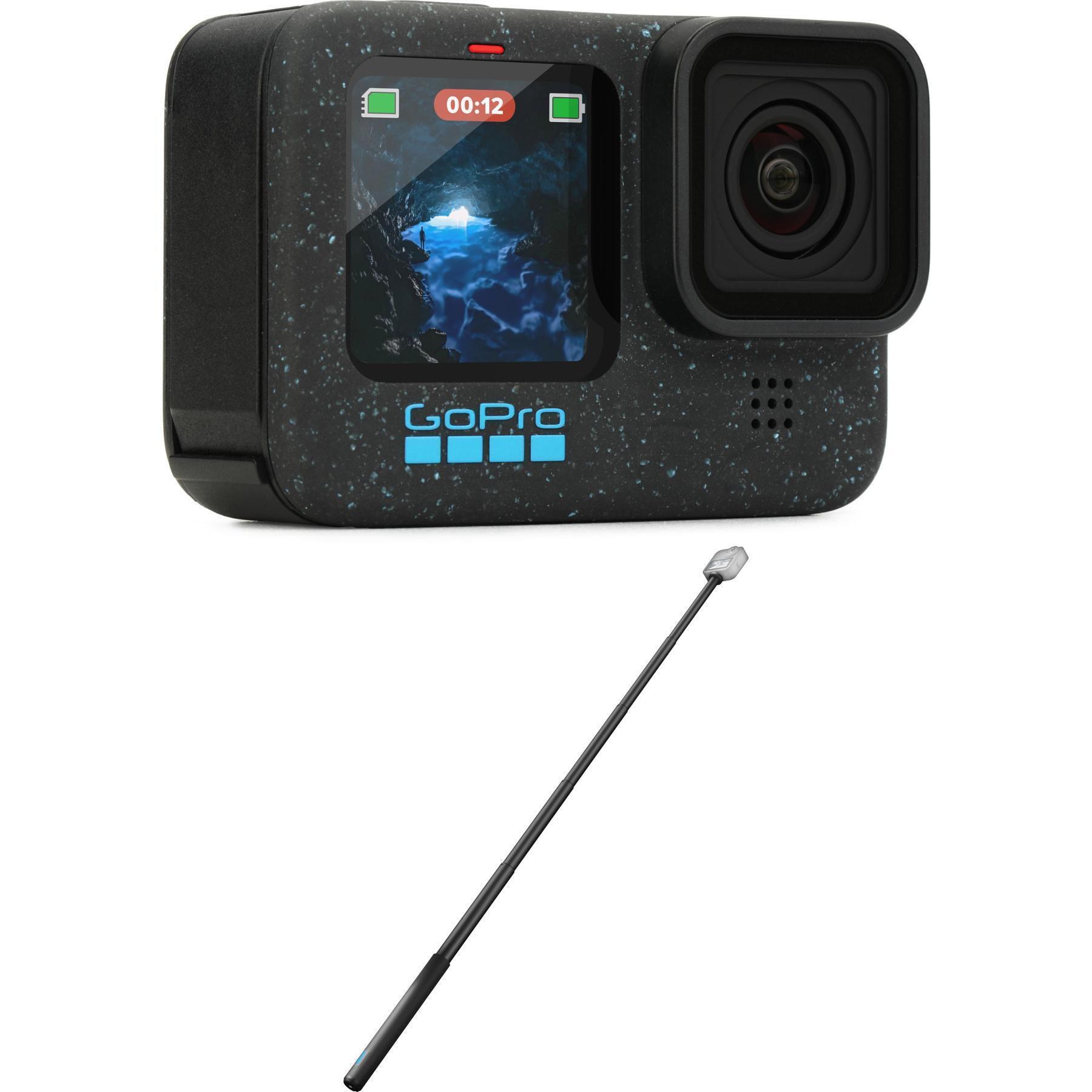 GoPro HERO12 Black 5.3K60 Waterproof Action Camera with Extension Pole ...