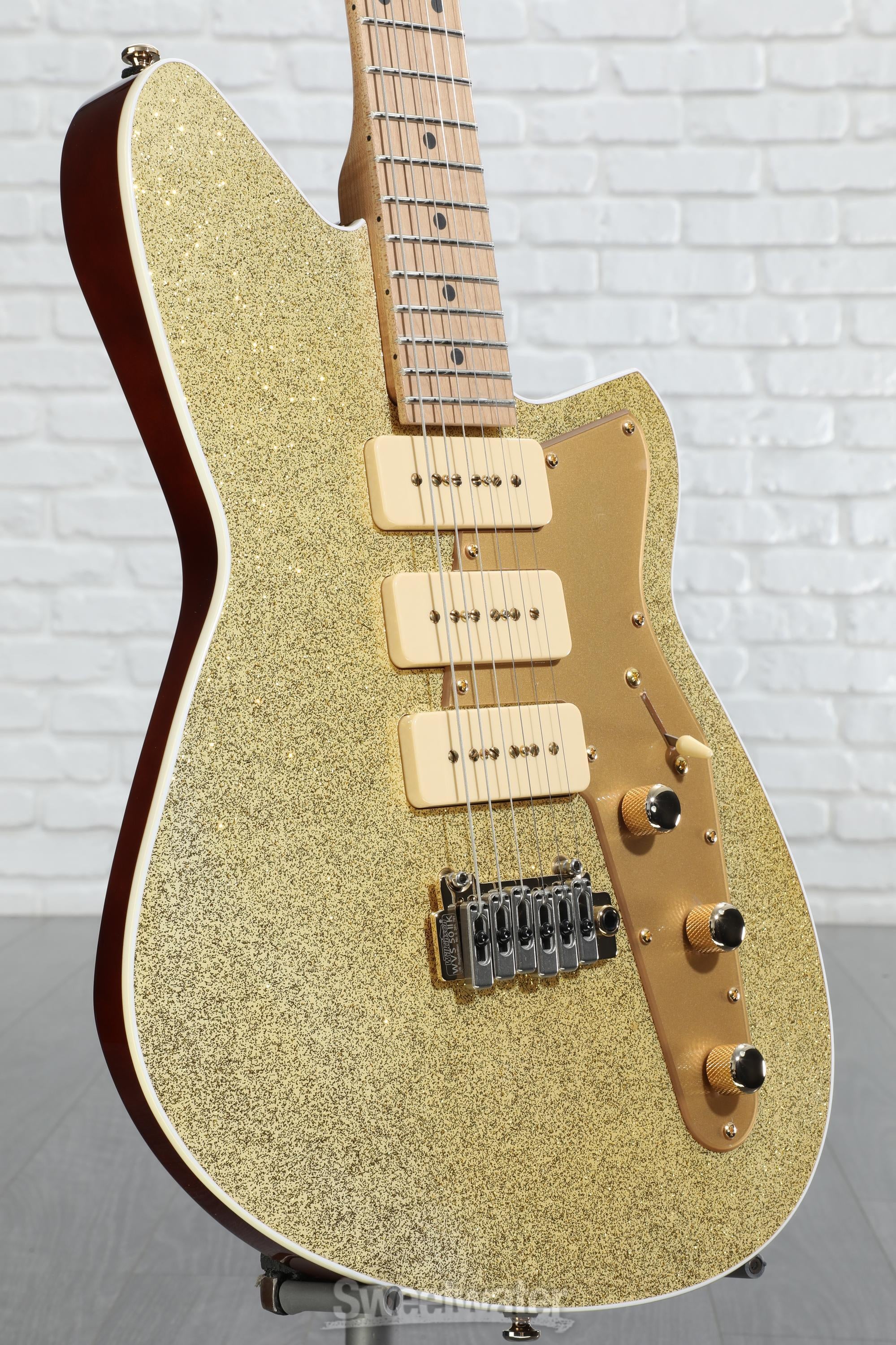 Reverend Ryan Malicsi Signature Electric Guitar - White Gold Sparkle | Sweetwater