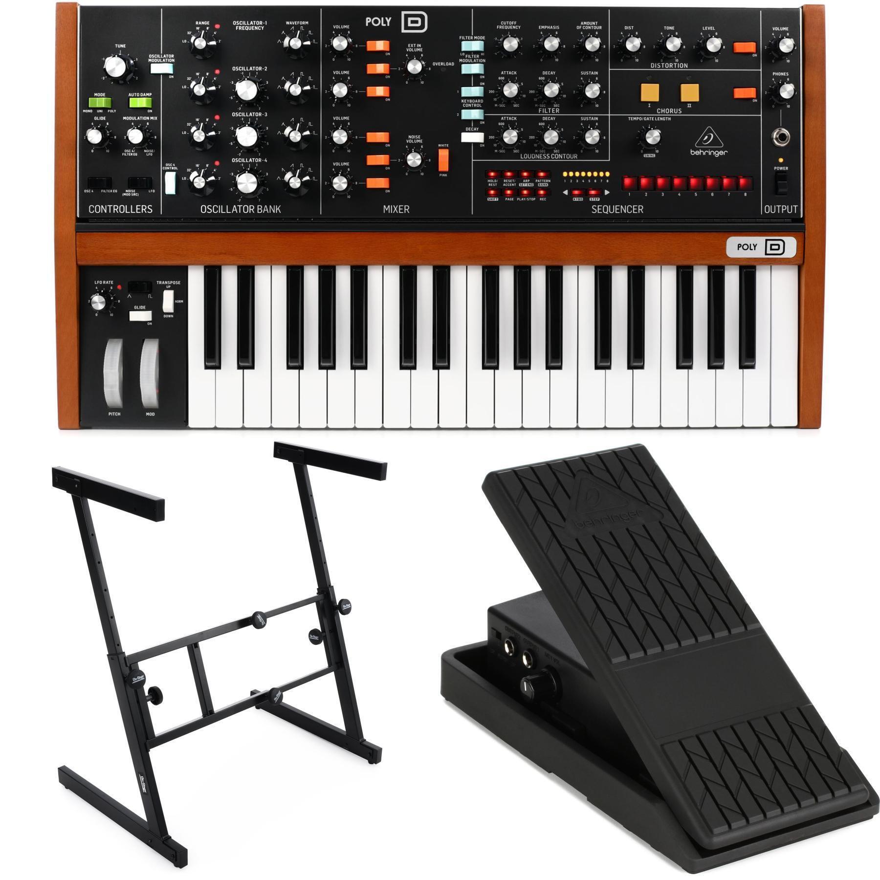 Behringer Poly D Polyphonic Analog Synthesizer with Stand and ...