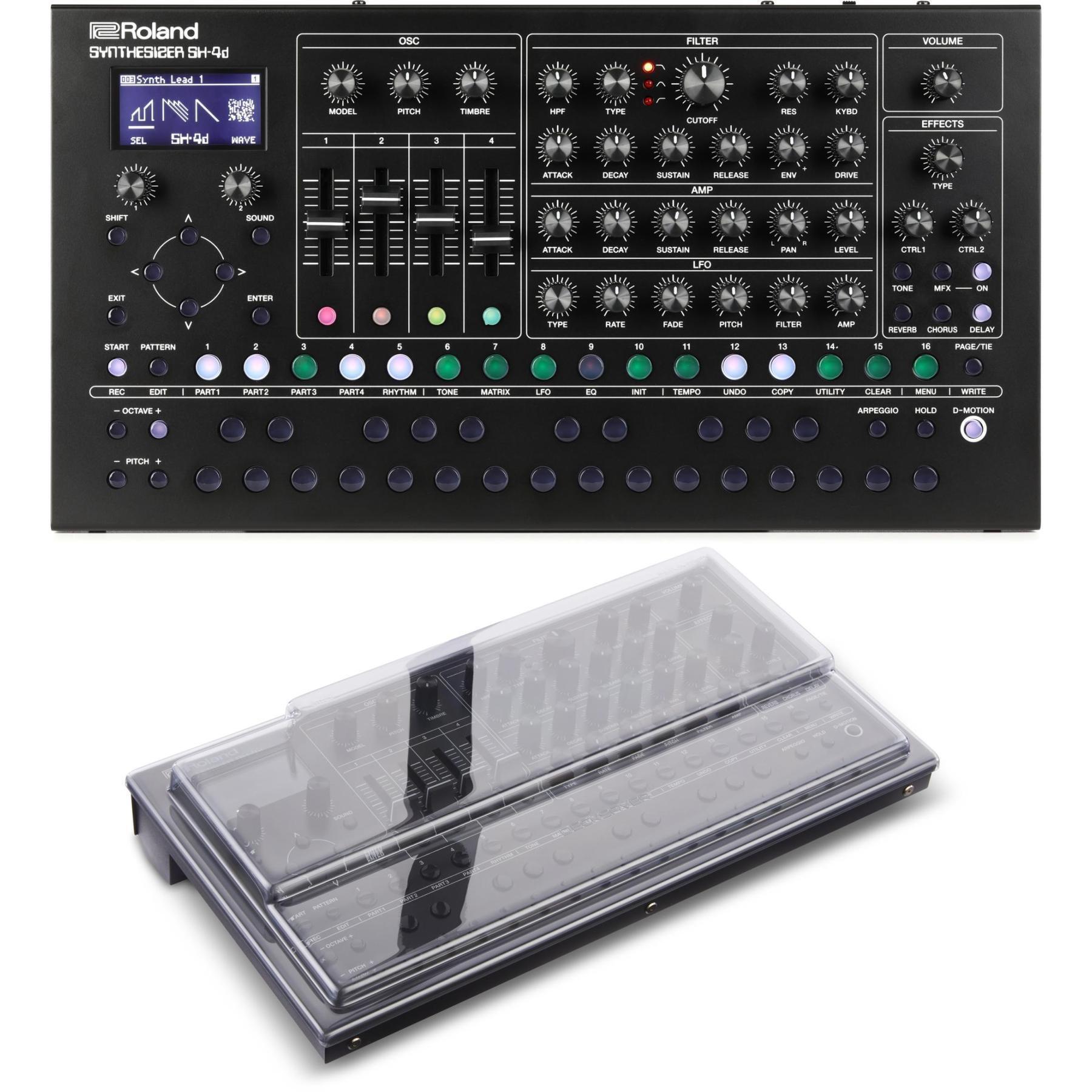 Roland SH-4d Desktop Synthesizer Module with Decksaver Cover | Sweetwater
