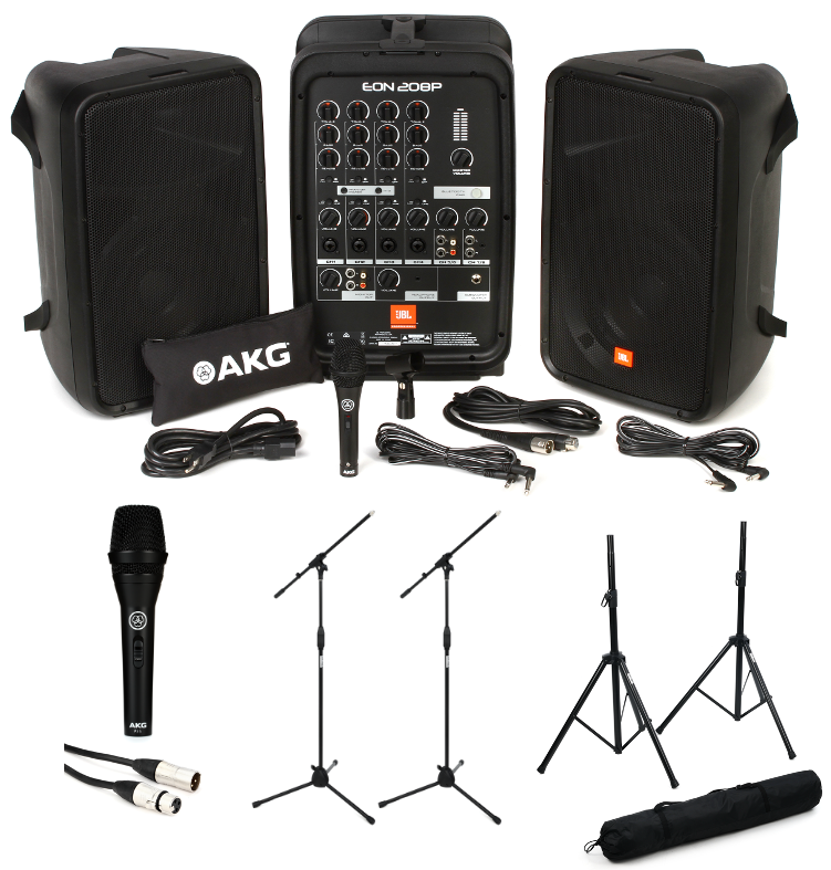 JBL EON208P 2 Performer Portable PA System Bundle | Sweetwater