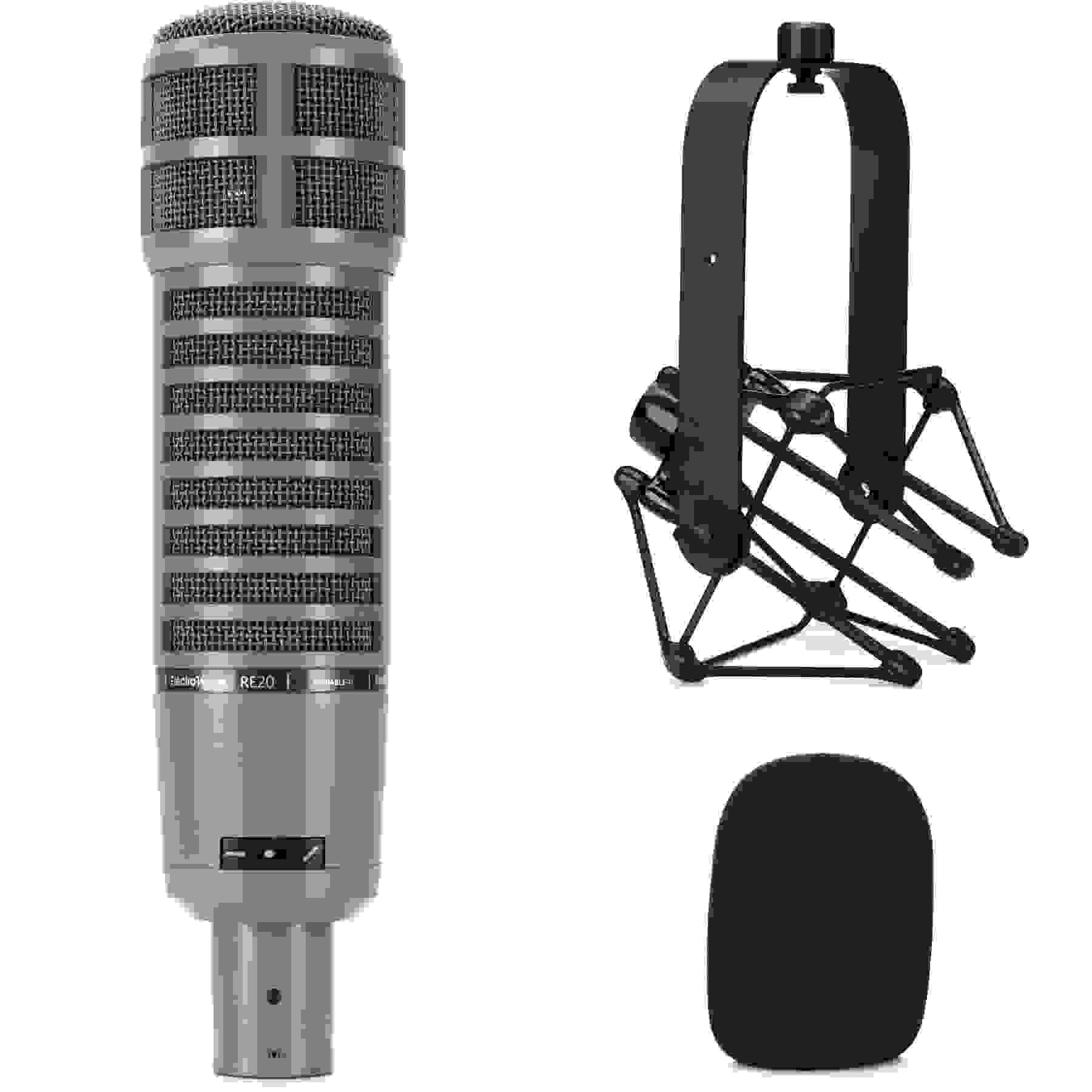 Electro-Voice RE20 Broadcast Microphone with Shockmount and Windscreen ...