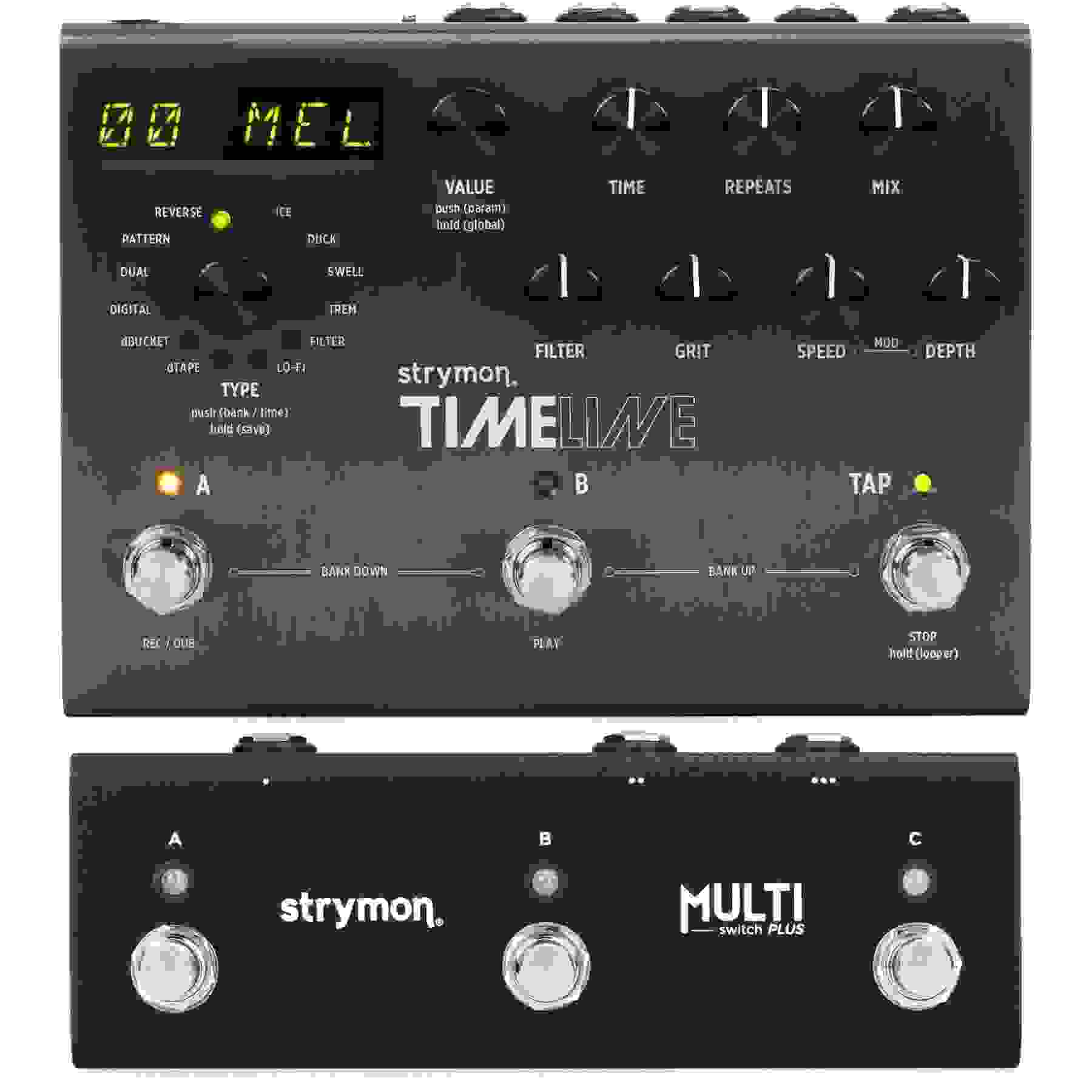 Strymon TimeLine Multidimensional Delay Pedal and Multi Switch Plus ...
