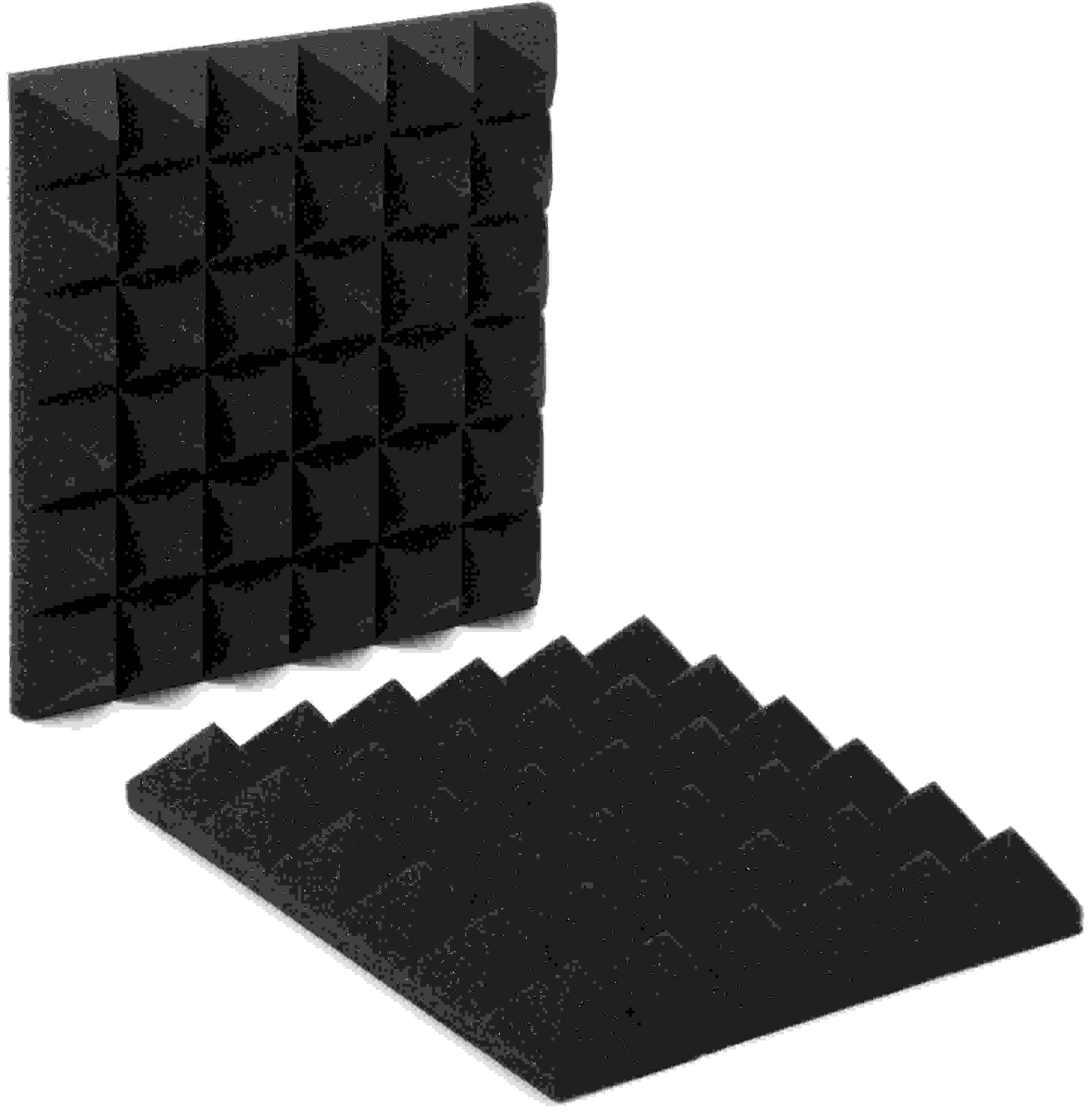 Gator Acoustic Pyramid Panels - 1x1 foot 2-pack - Charcoal | Sweetwater