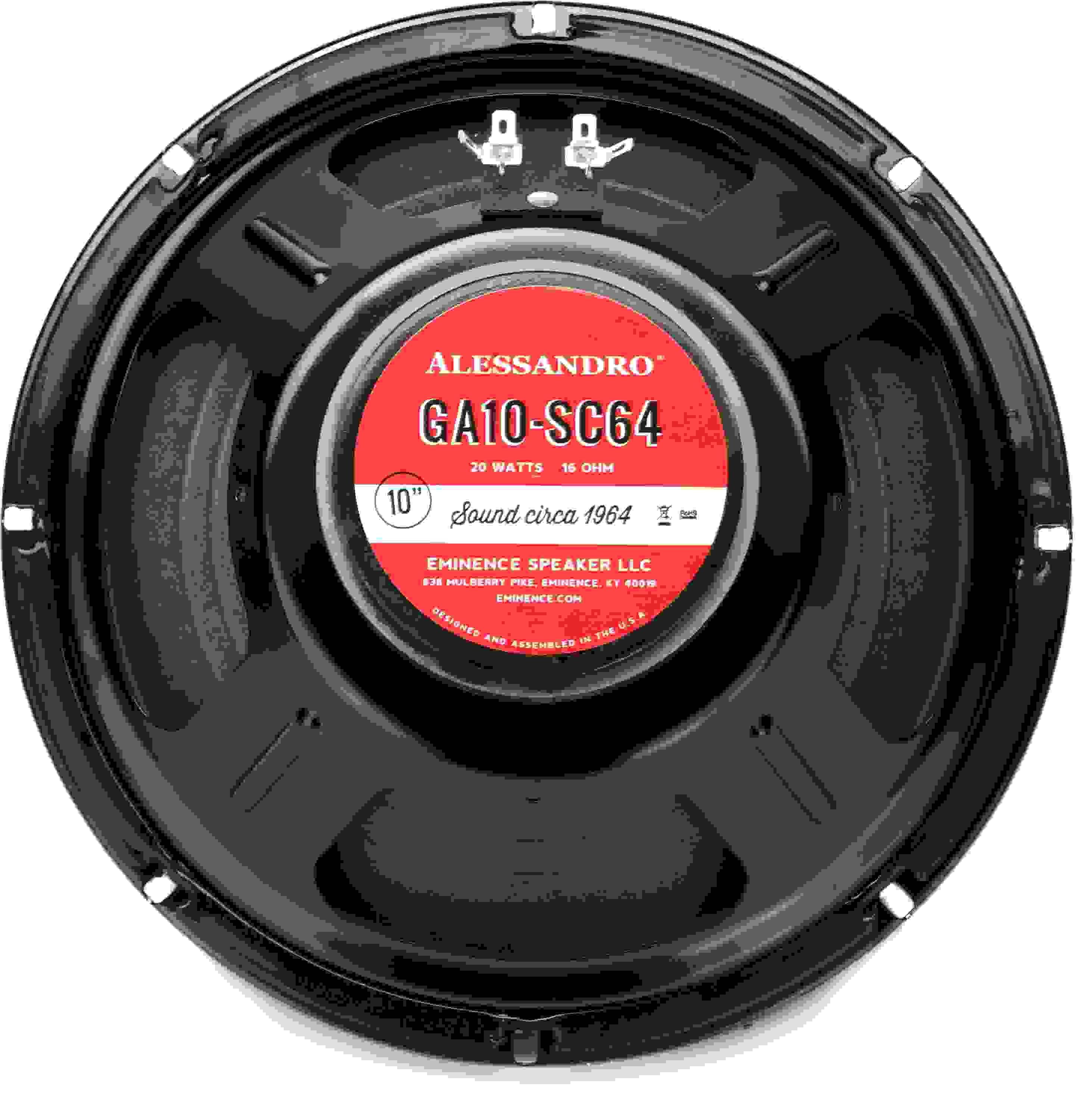 Eminence GA10-SC64 Allesandro Signature 10-inch 20-watt Replacement ...
