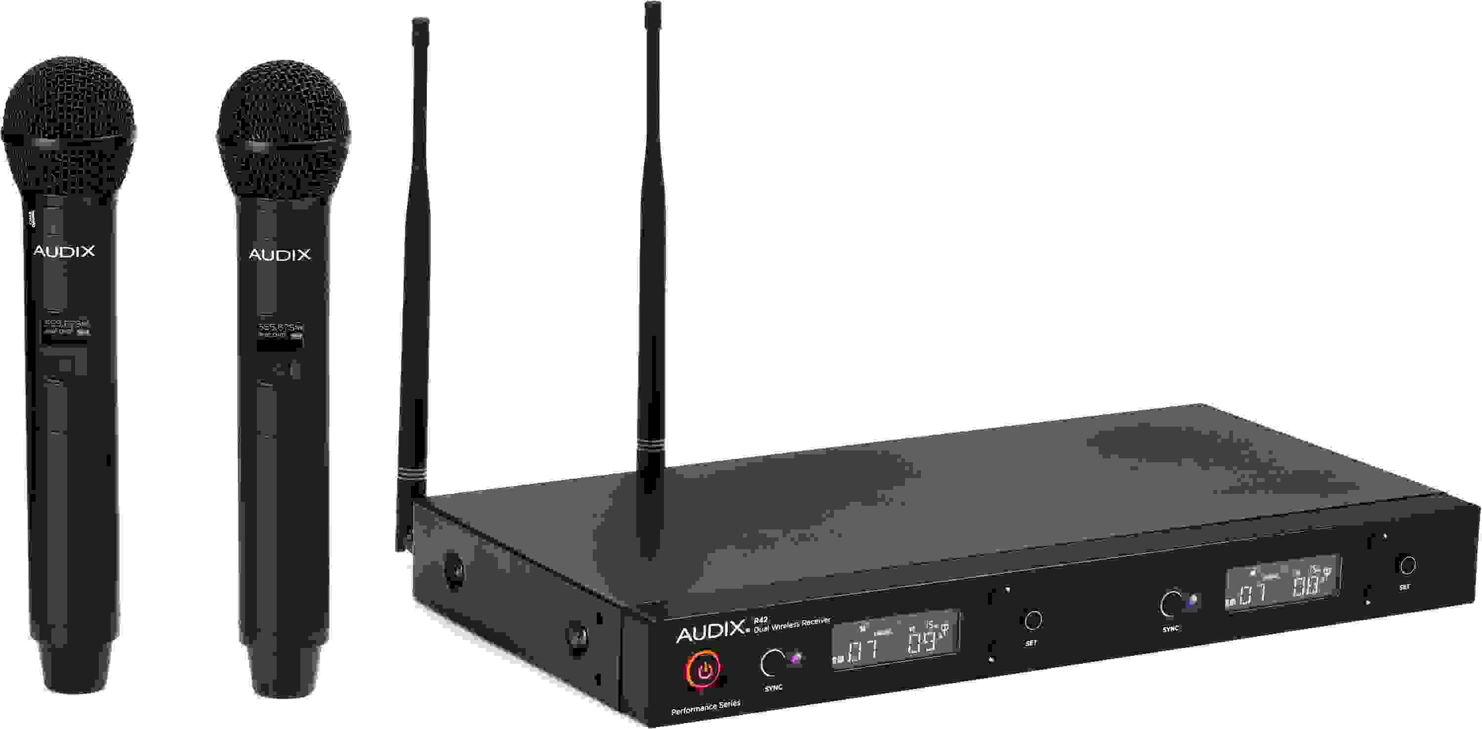 Audix AP42 OM2 Dual Handheld Wireless Microphone System- A Band ...