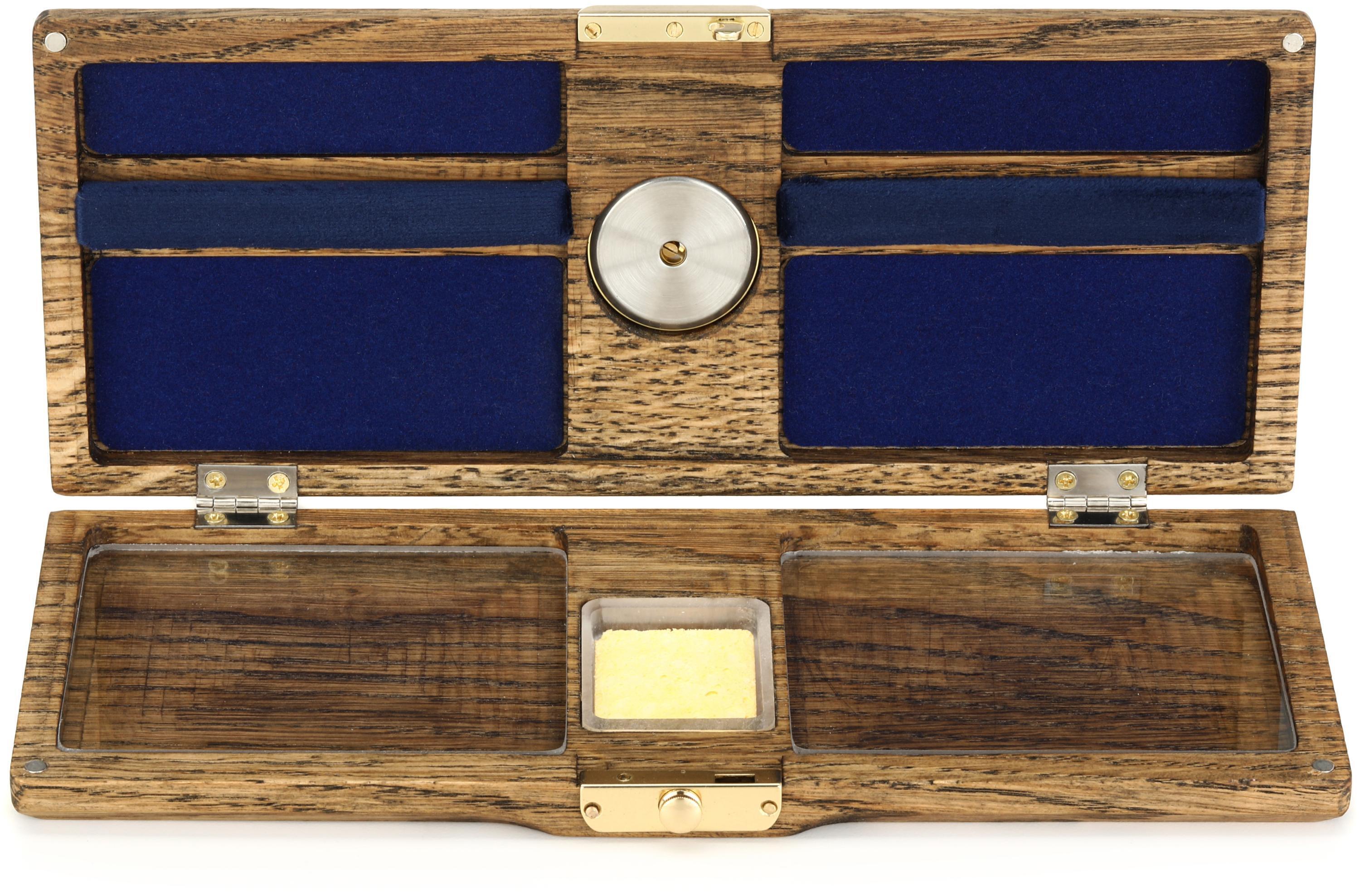 Reediano Bb Clarinet and Alto Saxophone Reed Case - Dark Oak, 12 Reeds ...