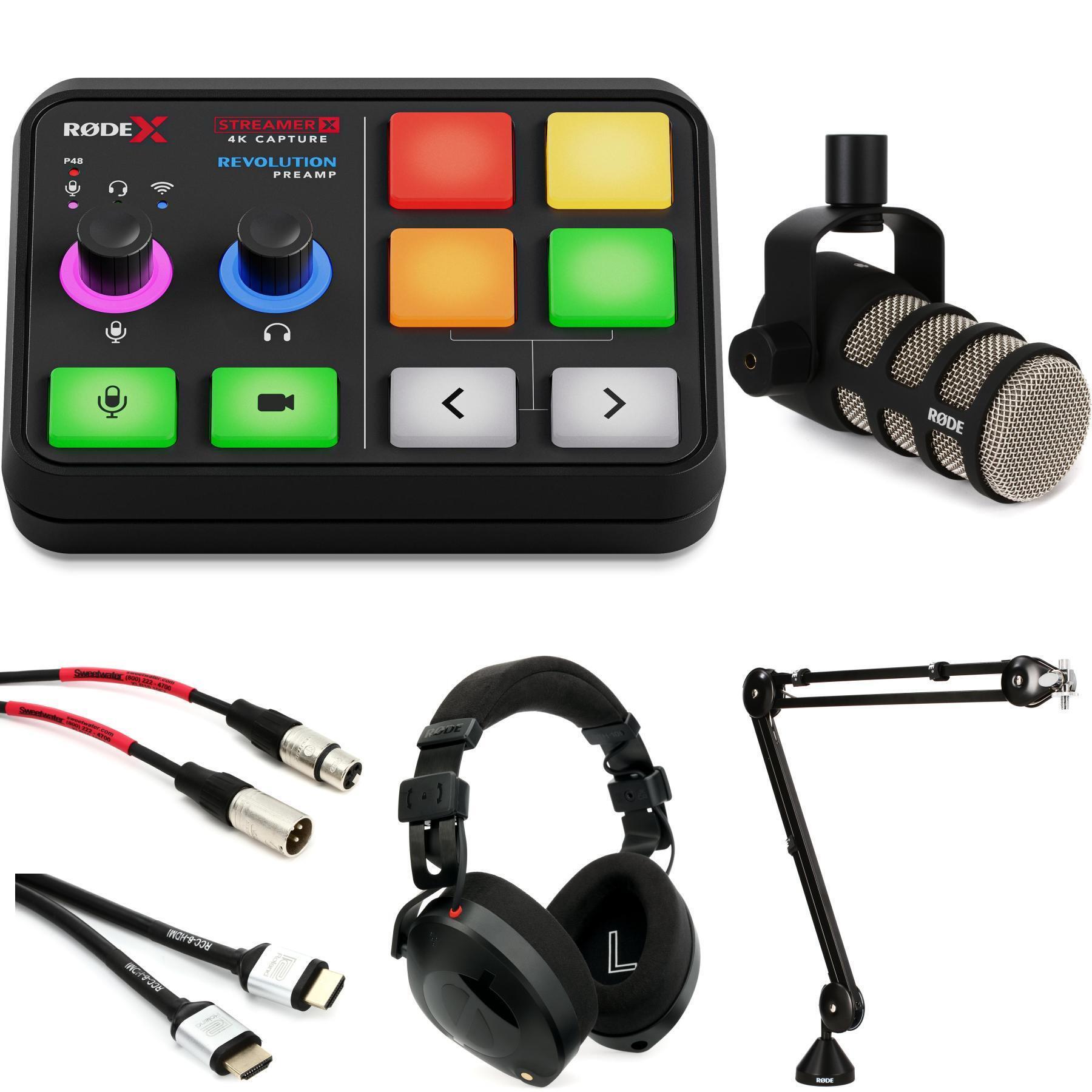 Rode Streamer X Audio Interface and Video Capture Card with PodMic ...