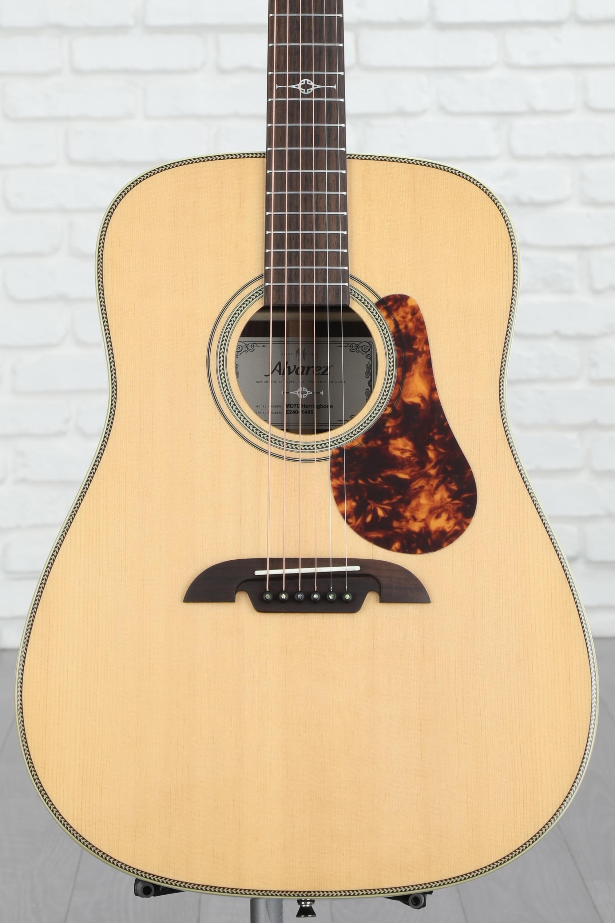 Alvarez MD70 Herringbone Acoustic Guitar - Natural | Sweetwater