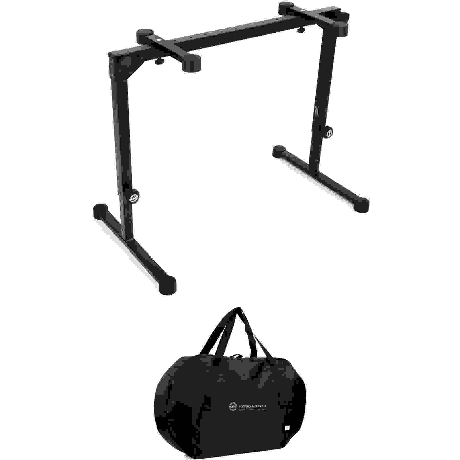 K&M 18820 Omega Pro Keyboard Stand with Carrying Case - Black | Sweetwater