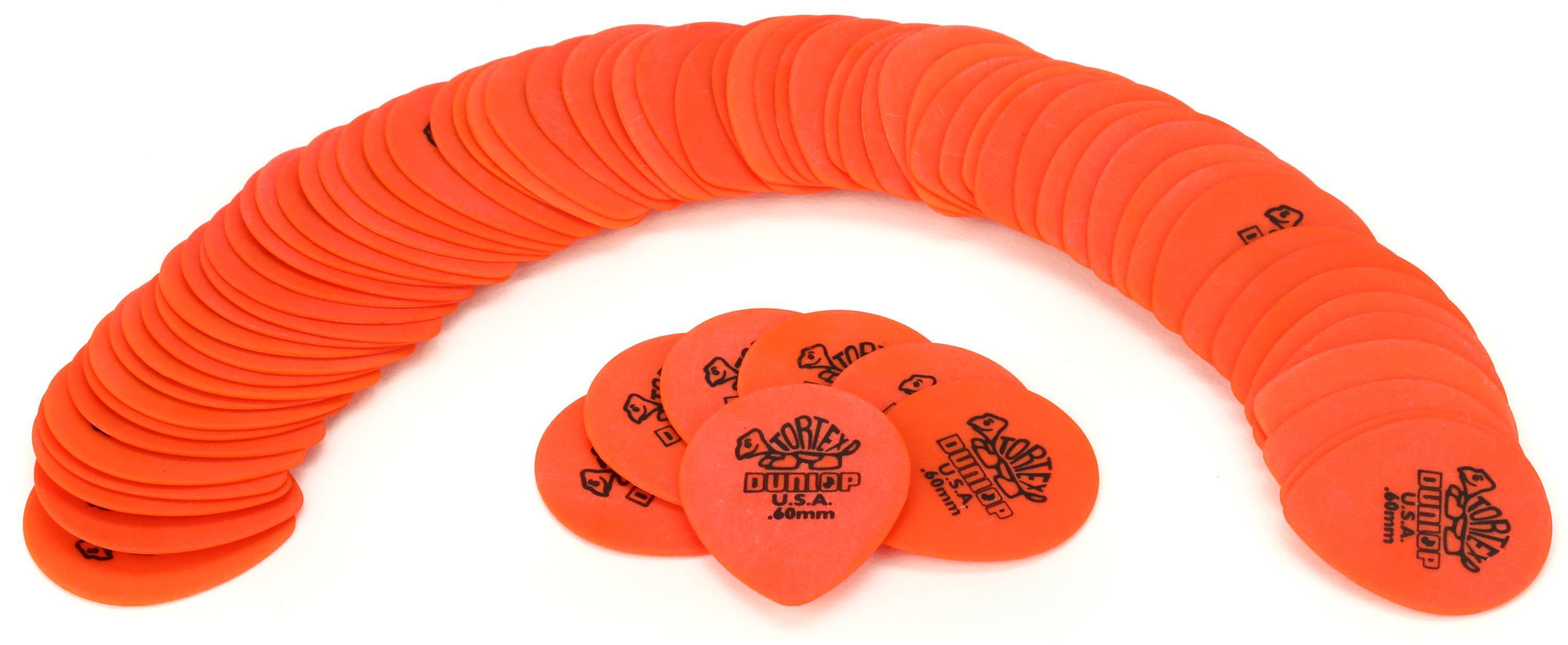 Dunlop 413R060 Tortex Teardrop Guitar Picks - .60mm Orange (72-pack ...