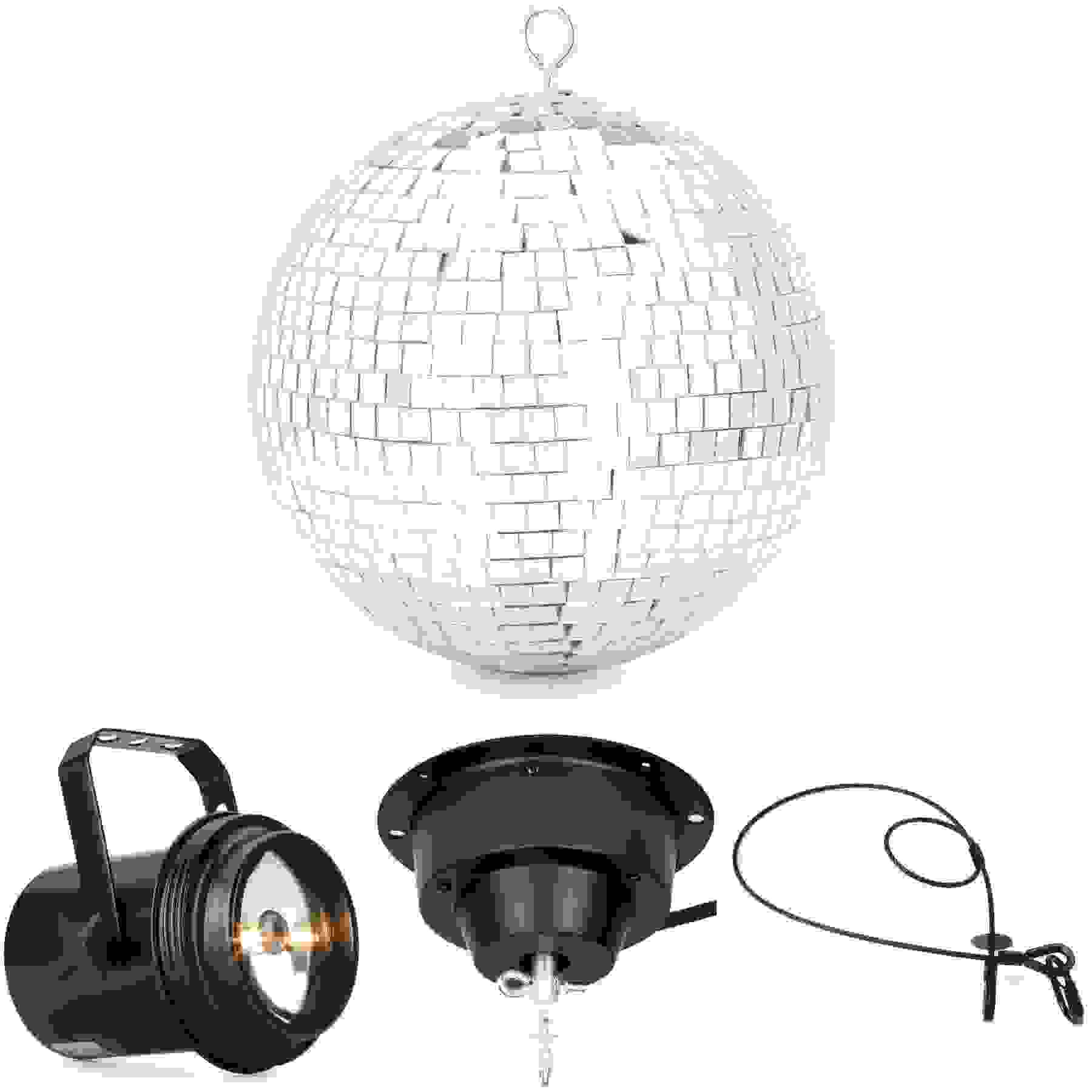 Eliminator EM8 8-inch Mirror Ball with Motor and Pinspot Light | Sweetwater