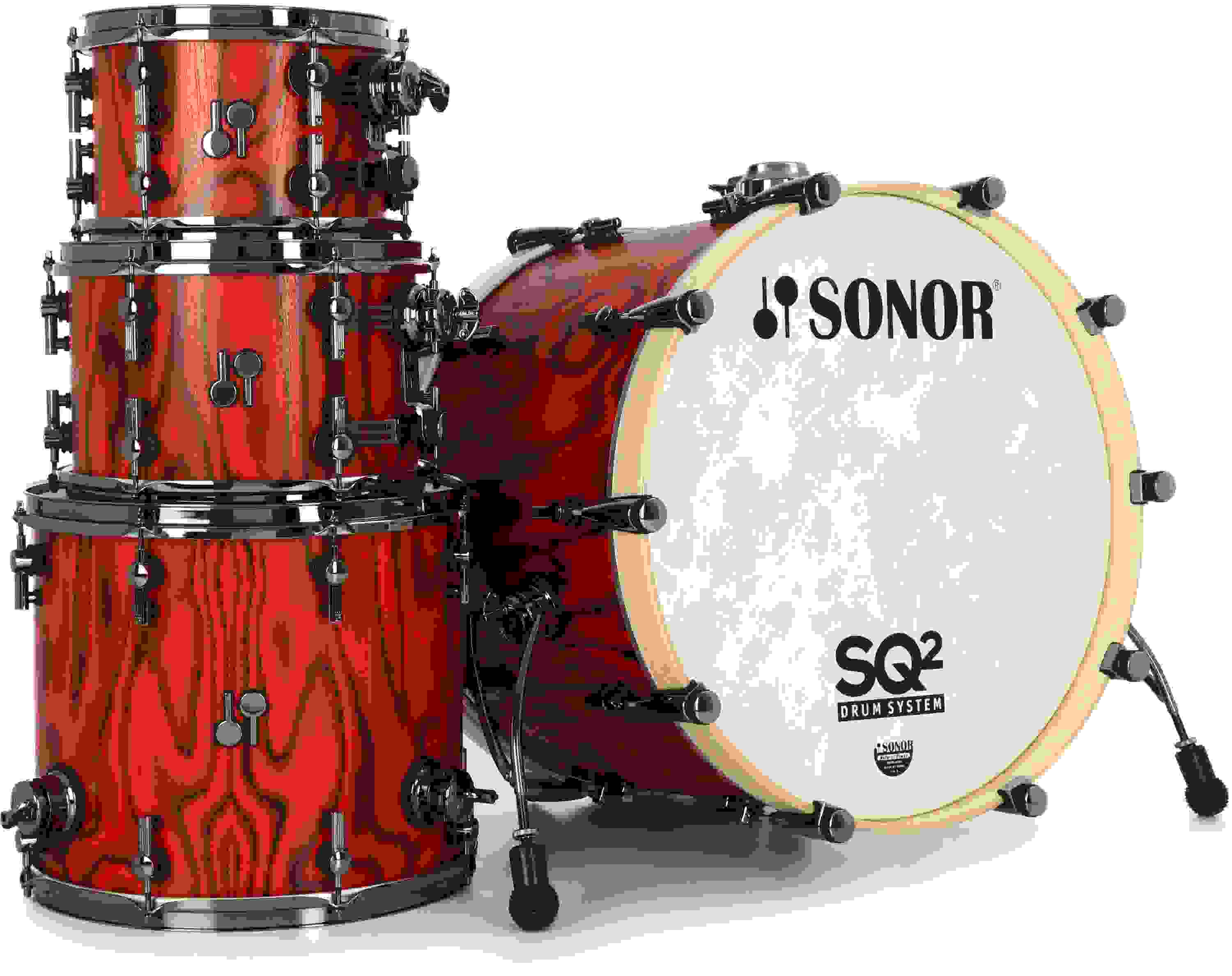 Sonor SQ2 Beech 4-piece Shell Pack - Fiery Red | Sweetwater