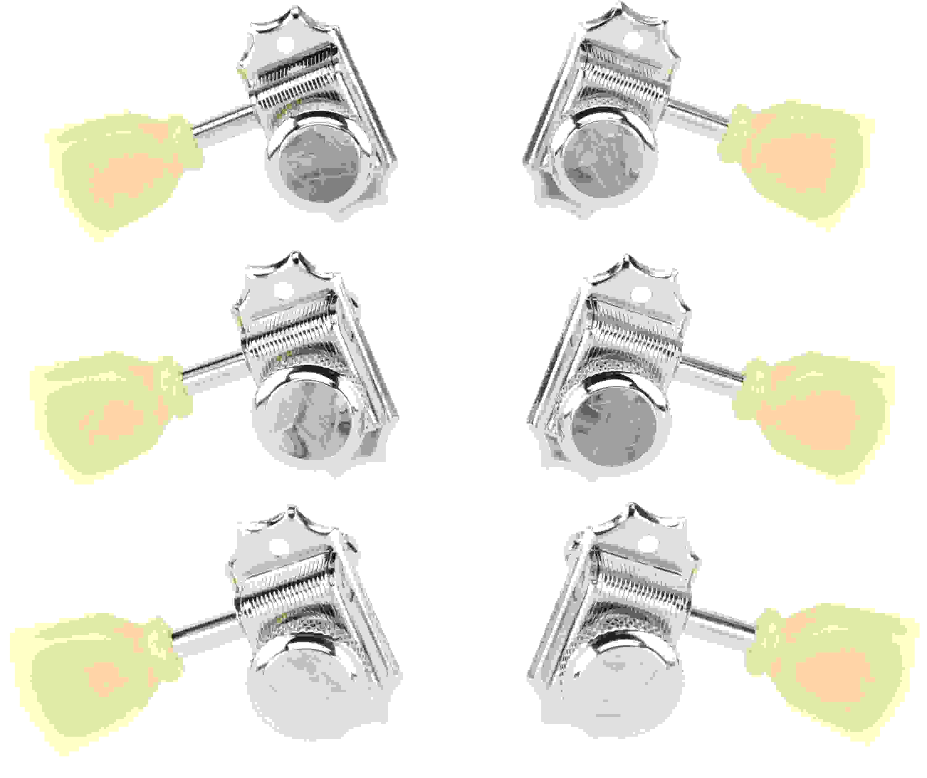 AllParts True Lok Vintage Style Locking Tuners - 3+3, Nickel | Sweetwater