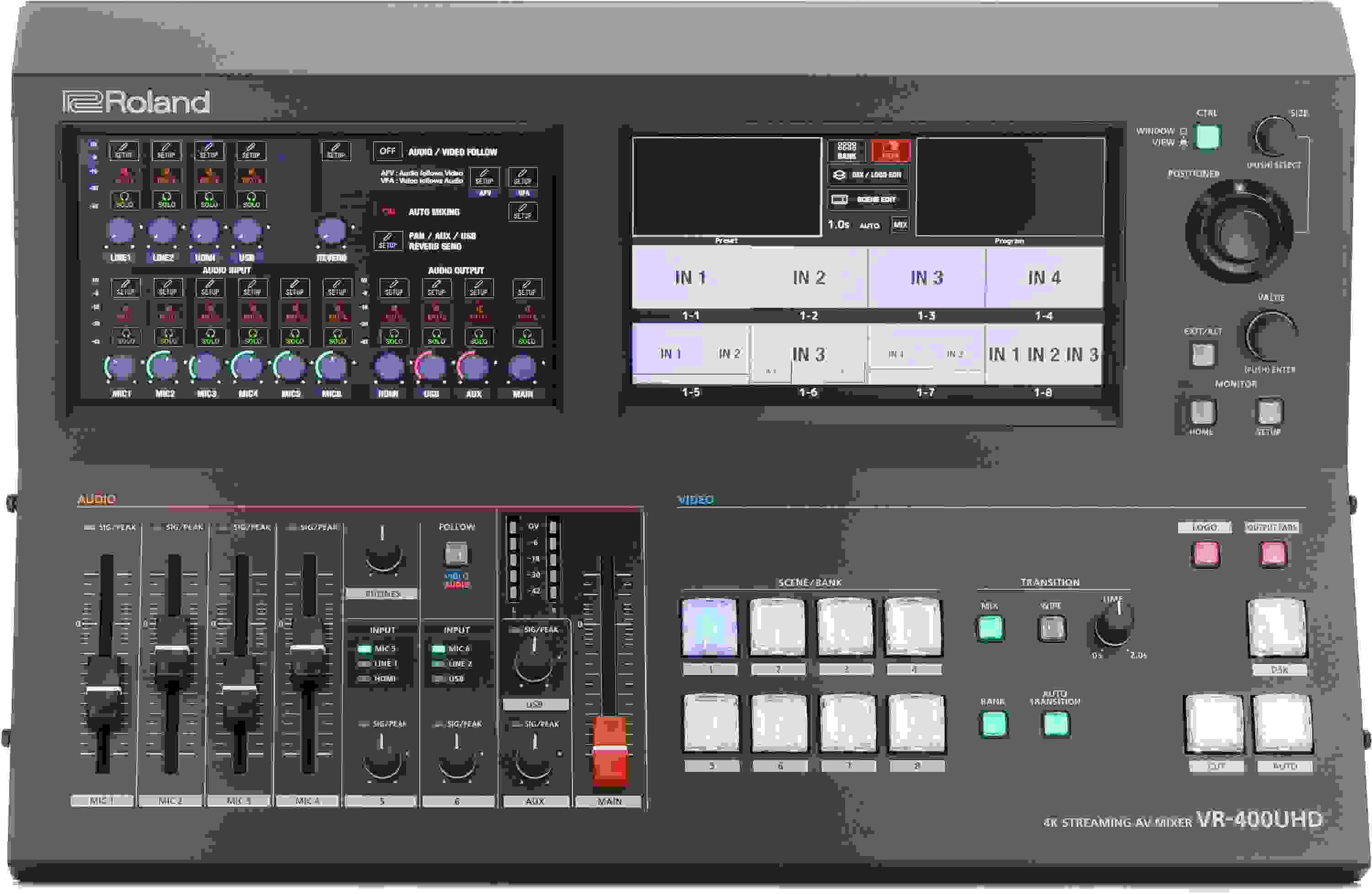 Roland VR-400UHD 4K AV Streaming Mixer | Sweetwater