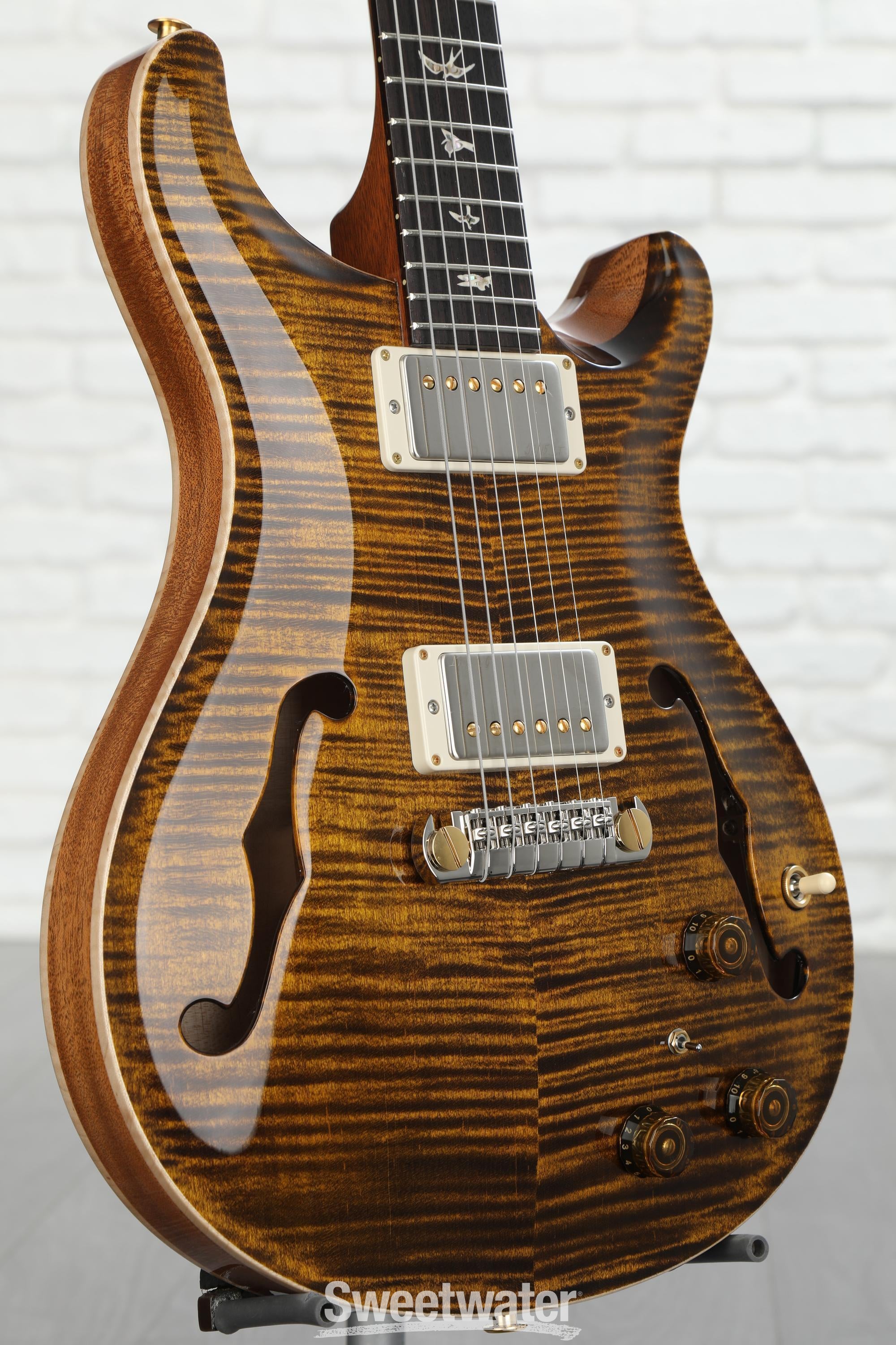 PRS Hollowbody II Piezo 10-Top Electric Guitar - Yellow Tiger | Sweetwater