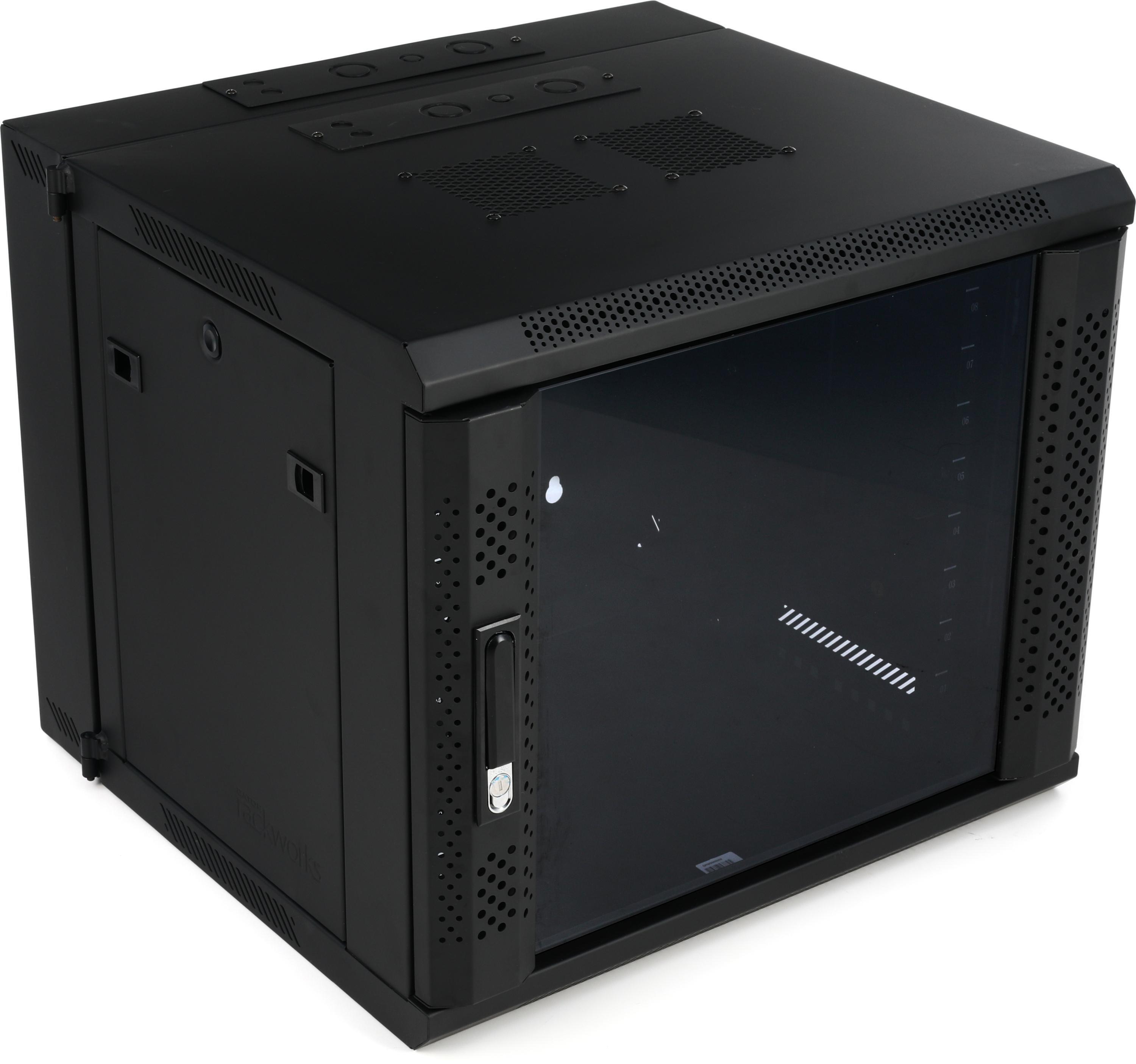 Gator GRW2009509 - 9U Hinged Wall Rack with Glass Door | Sweetwater