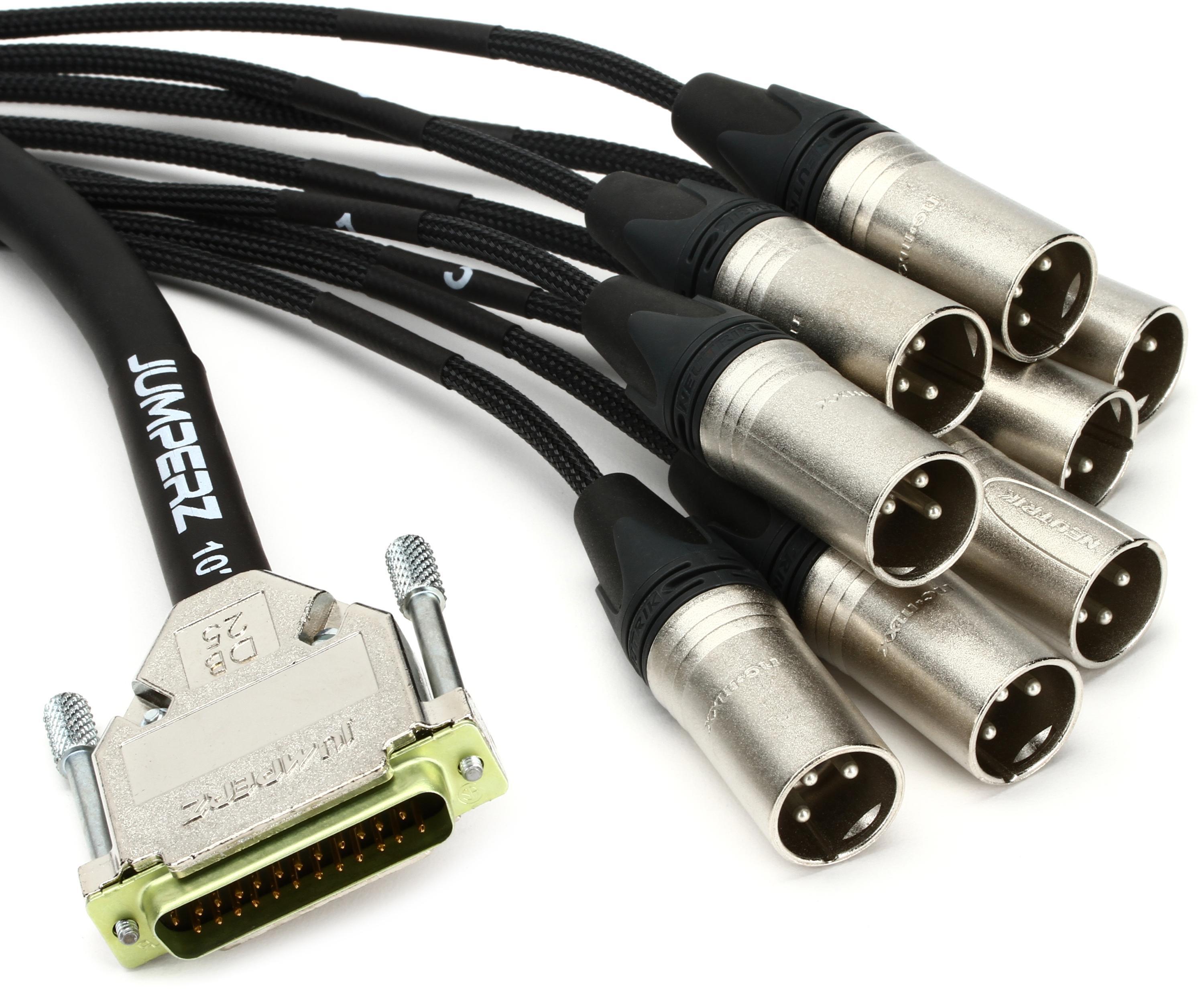 JUMPERZ JDB25-XLRM ZipLine DB25 to XLR Male 8-channel Analog Audio ...