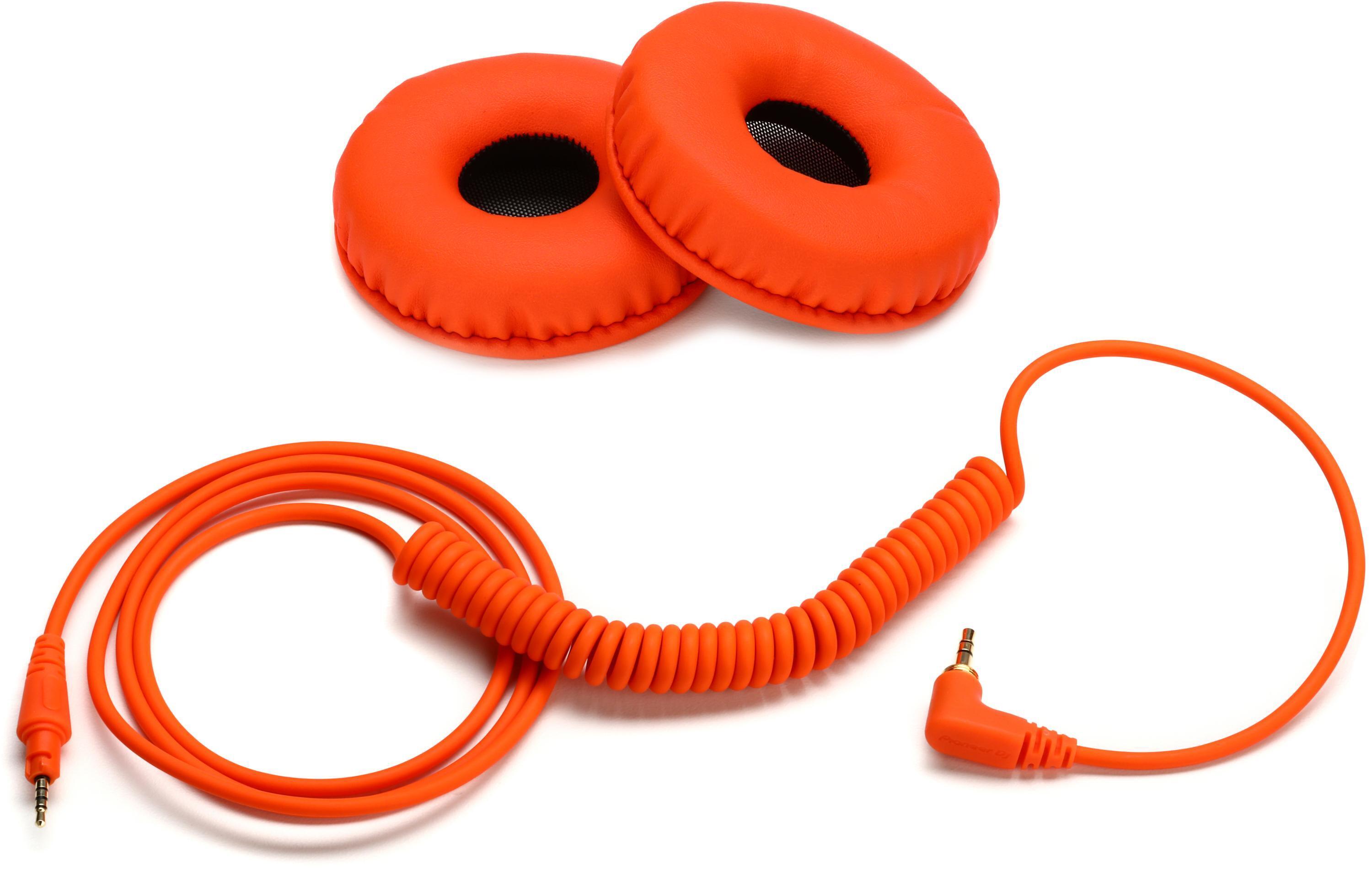 Pioneer DJ HC-CP08 Accessory Pack CUE1 Ear Pads & Cable - Orange ...