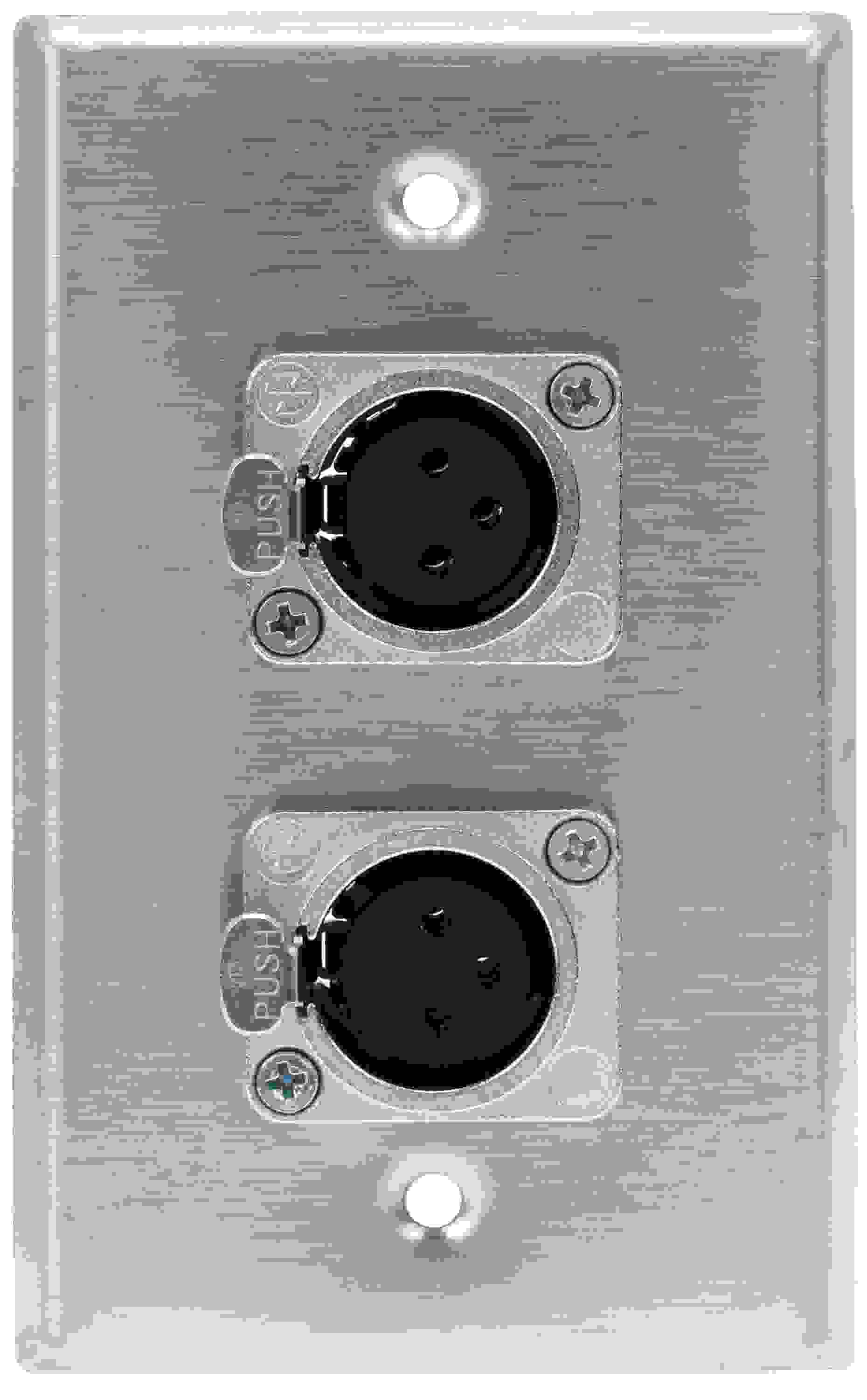 Pro Co WP1013 Single Gang Stainless Steel Wall Plate with 2 XLR Female ...